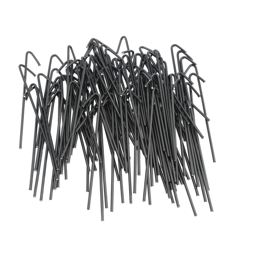 Chain Link 6 1/2" Long Black Fence Ties [100 Quantity] for 2" [1 7/8 ...