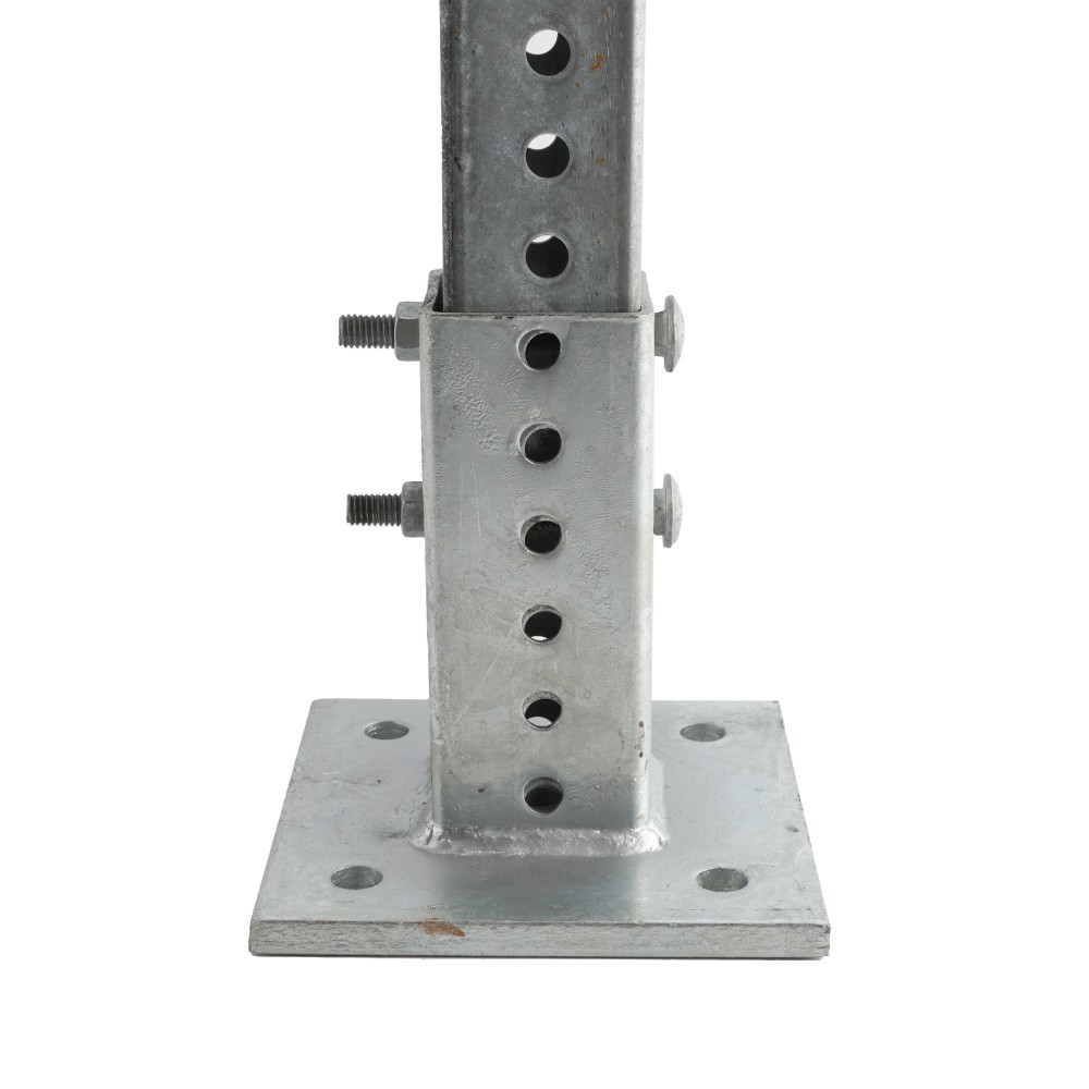 2" x 2" Square Sign Post Floor Anchor Flange Sign Post Mounting Base ...