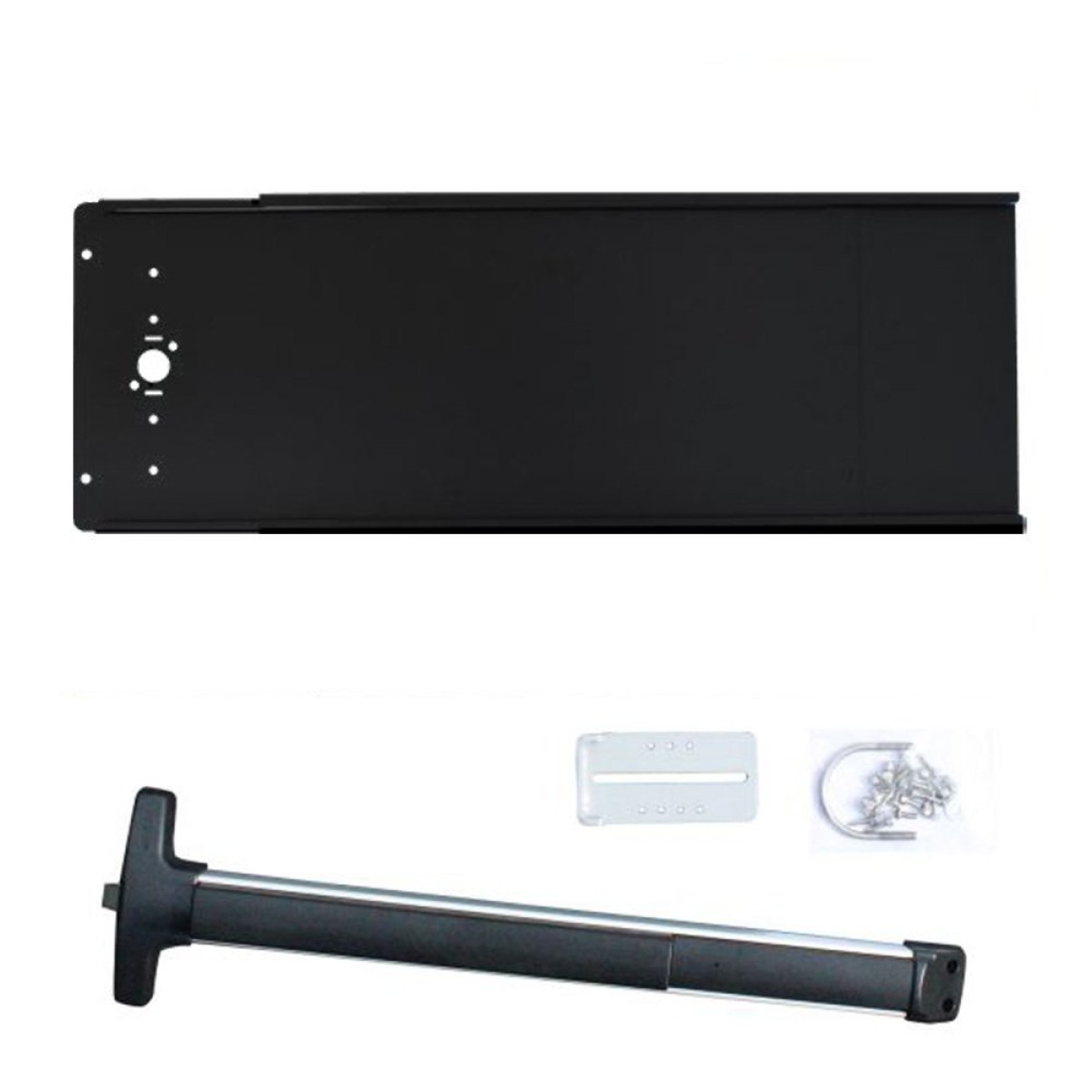 Chain Link Fence Gate DAC 36" Black Detex Standard Exit Bar Kit with ...