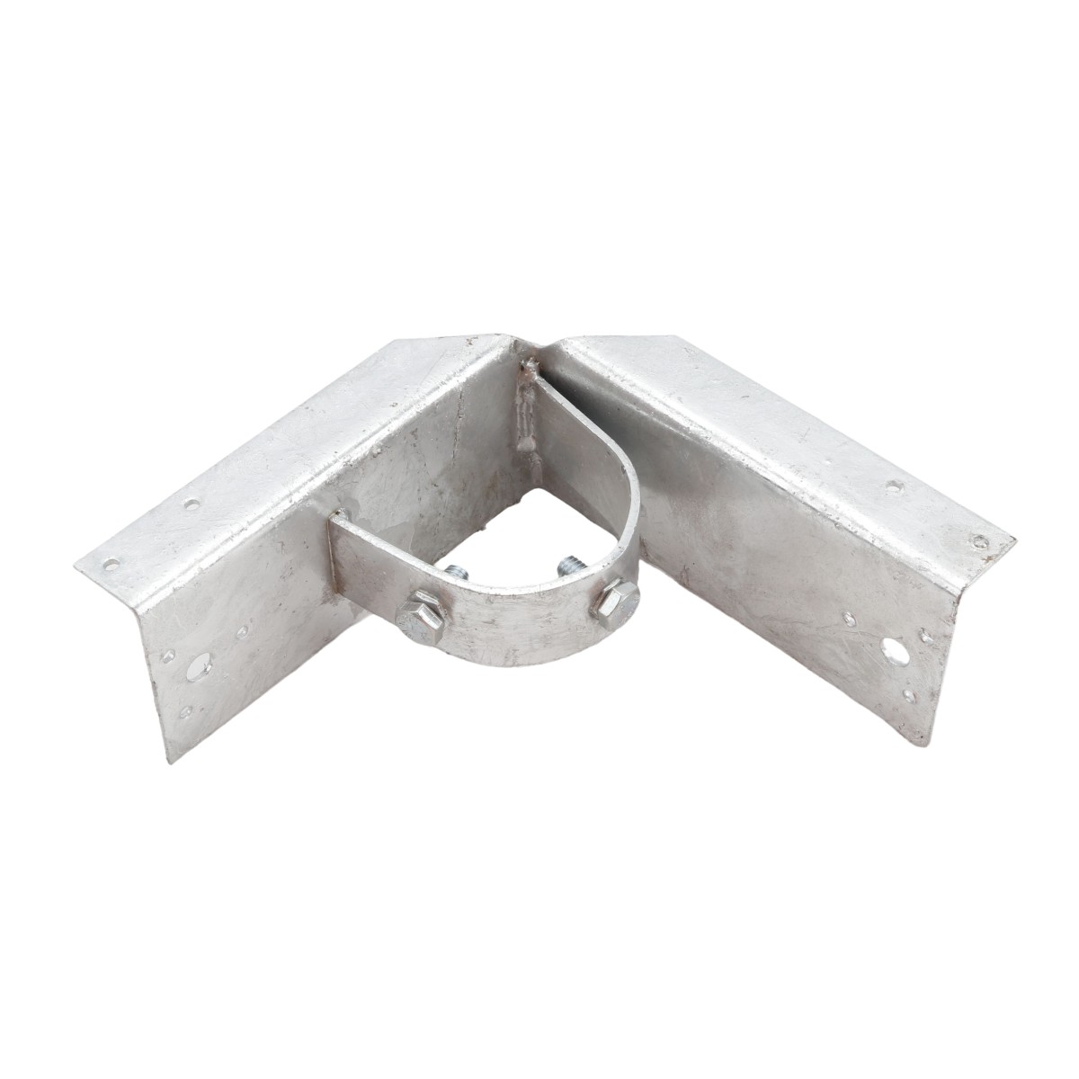 Chain Link 2 1/2" [2 3/8" OD] x 6" Wooden Fence to Post Corner Adapter ...