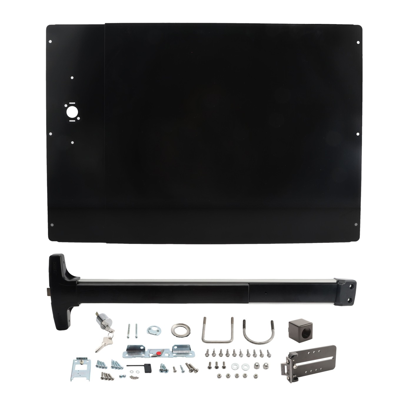 Chain Link Fence Gate DAC 36" Black Detex Superior Exit Bar Kit with ...