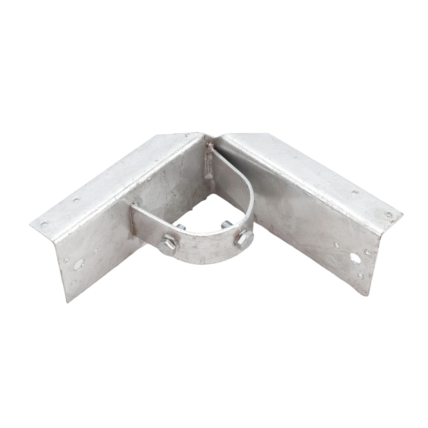 Chain Link 2 1/2" [2 3/8" OD] x 6" Wooden Fence to Post Corner Adapter ...