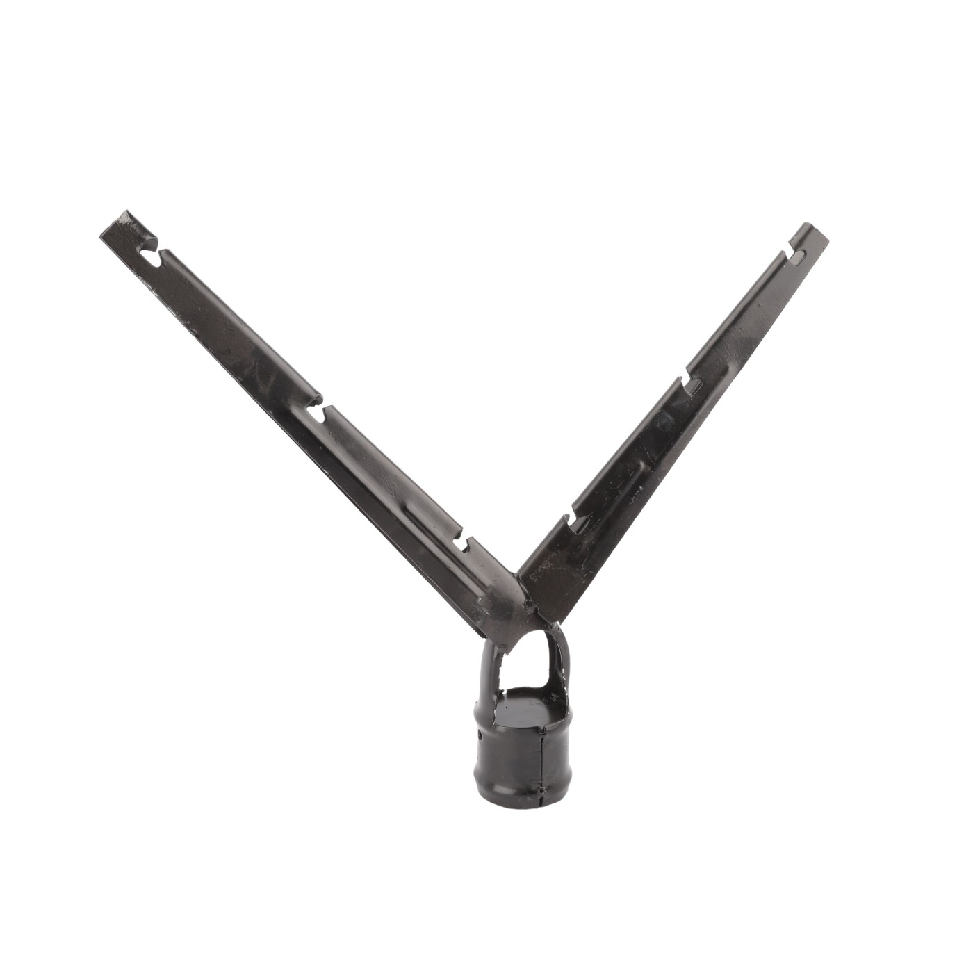 Chain Link 2 1/2" [2 3/8" OD] x 1 5/8" Black 6-Strand Barb Wire Arm - V ...