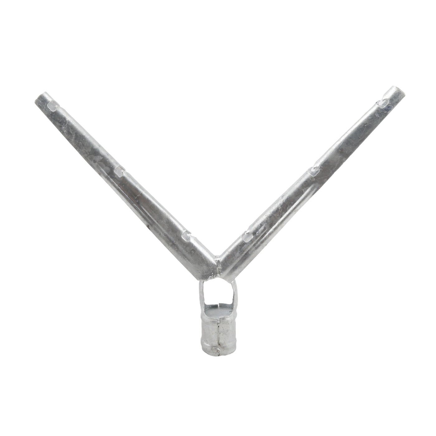 Chain Link 2" [1 7/8" OD] x 1 5/8" 6-Strand 45 Degree Barb Wire Arm - V ...