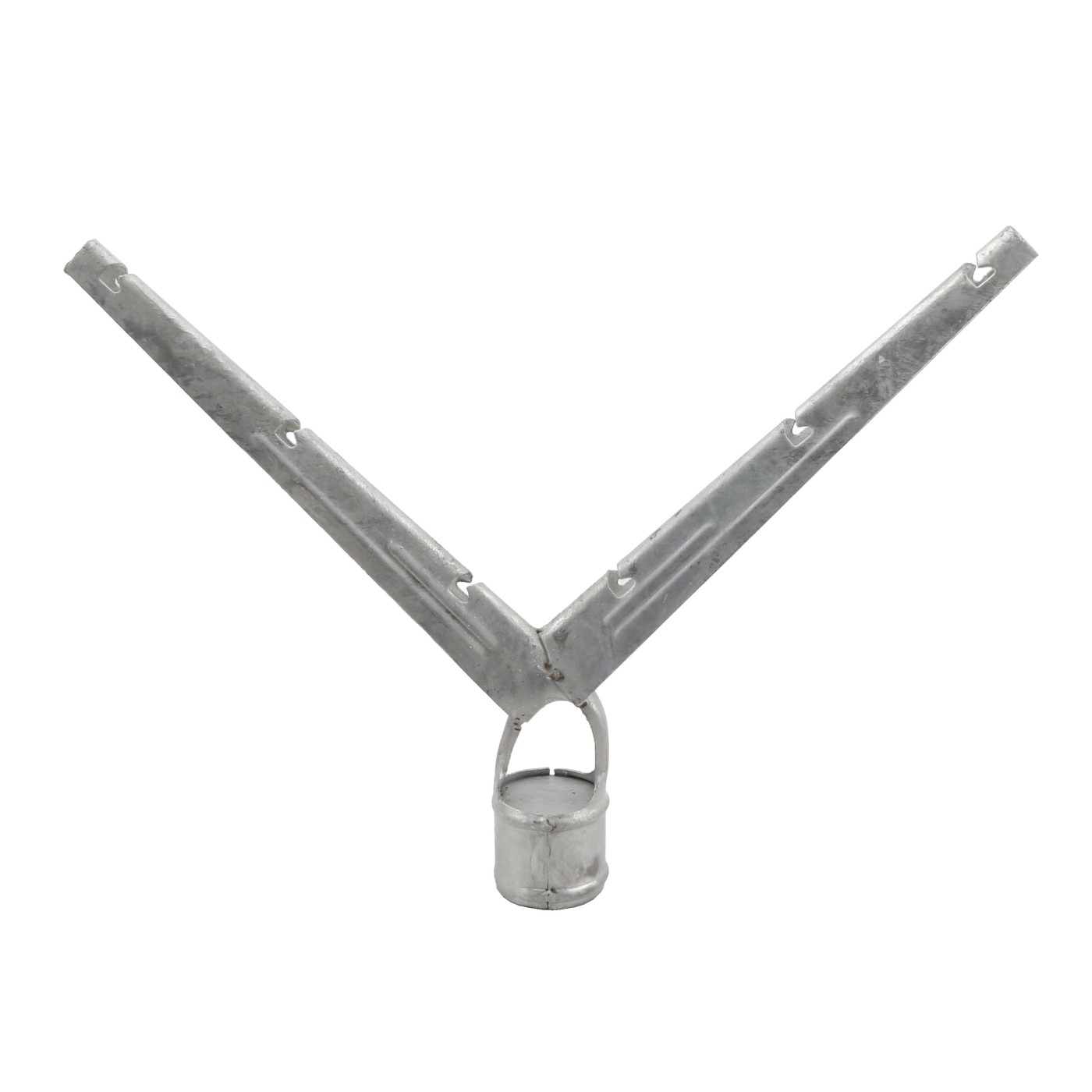 Chain Link 2 1/2" [2 3/8" OD] x 1 5/8" 6-Strand 45 Degree Barb Wire Arm ...