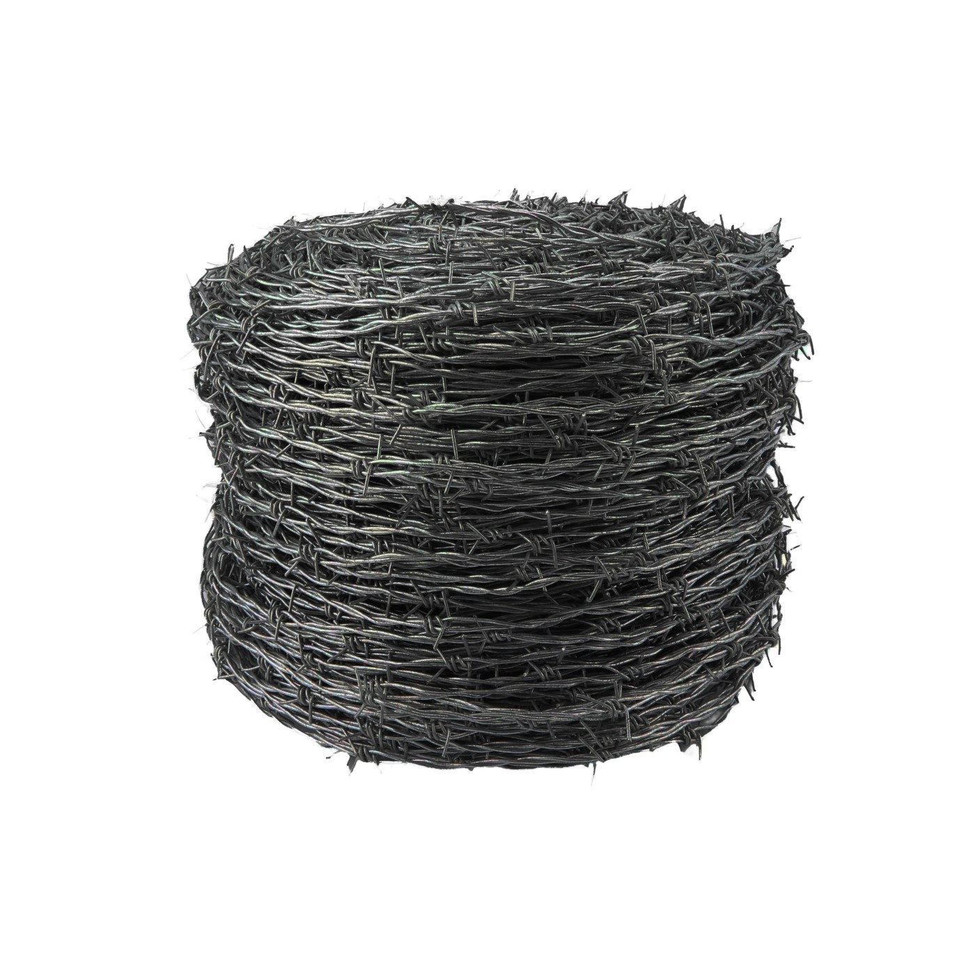 Chain Link 1320' 4-Point Barbed Wire Roll w/ 5" Coil Spacing - Class 3 Barbed Wire (Black ...