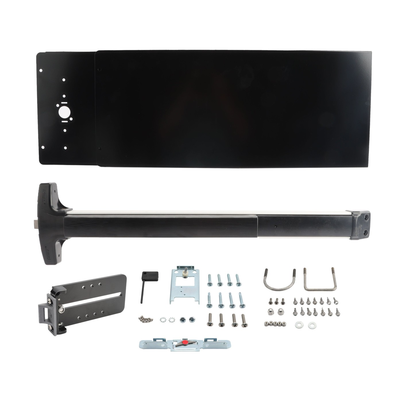 Chain Link Fence Gate DAC 36" Black Detex Superior Exit Bar Kit with ...