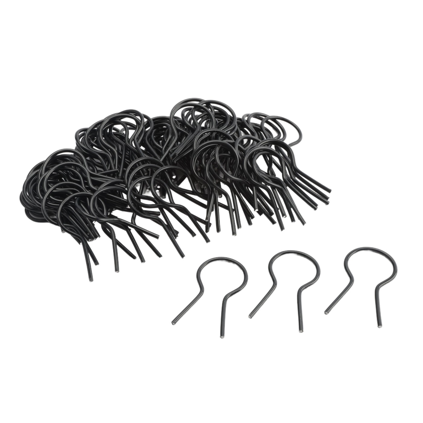 EZ Twist 1 3/8" OD 8 Gauge (9 Gauge Core) Galvanized Steel Black Fence ...