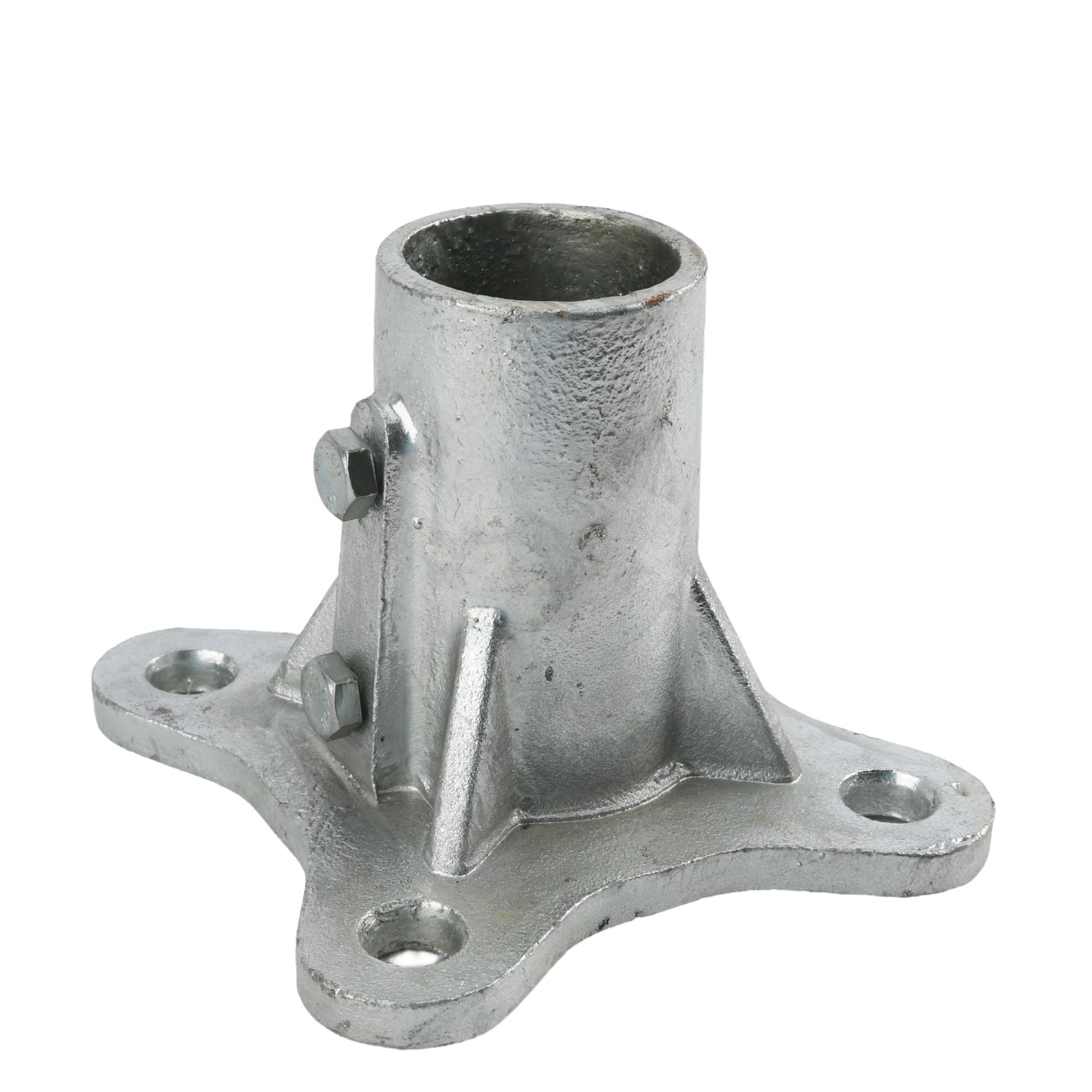 Chain Link 2" [1 7/8" OD] Surface Mount Floor Flange w/ 2 Set Screws ...