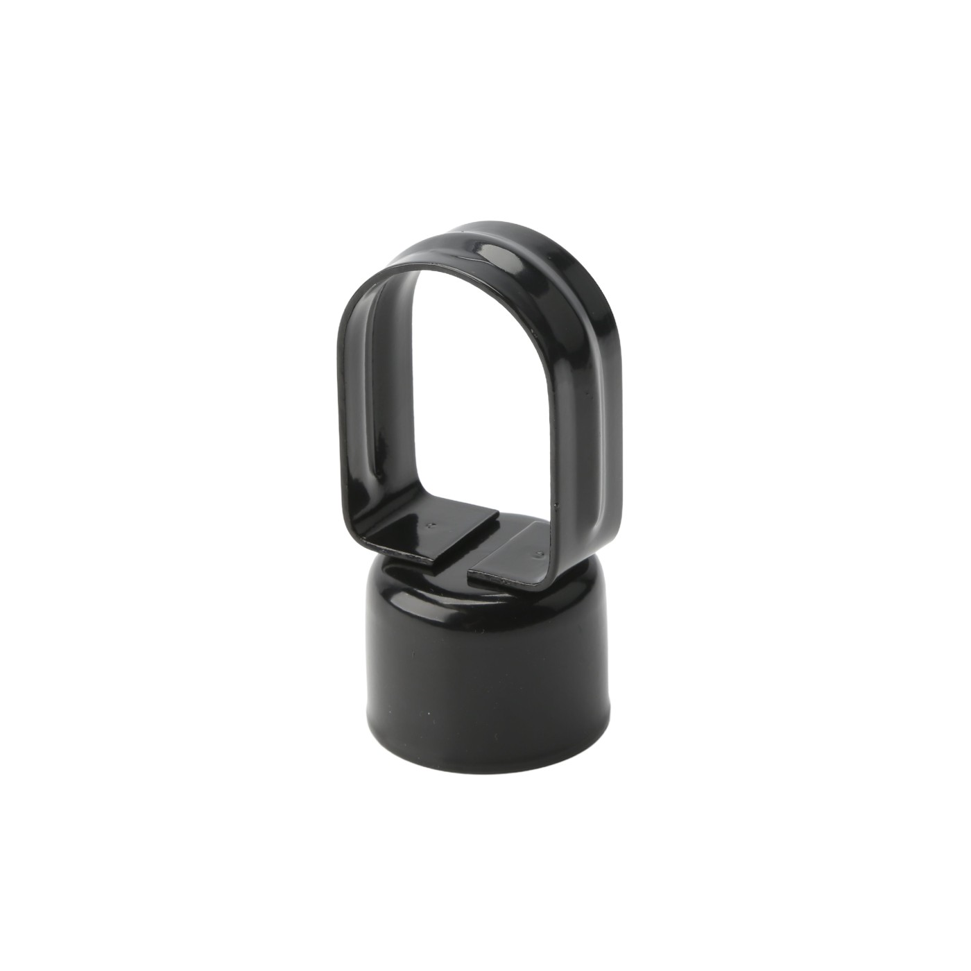 Chain Link 1 5/8" x 1 5/8" Black Top Rail Eye Top Loop Cap - Line Post ...