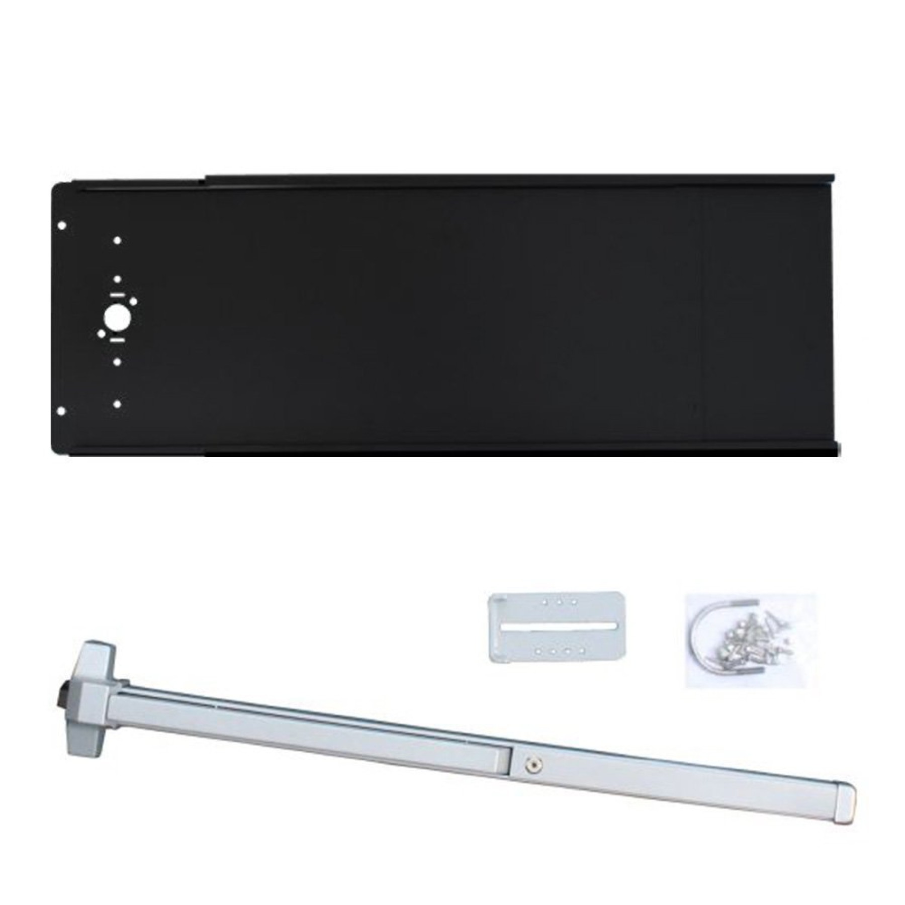 Chain Link Fence Gate DAC 42" Black Standard Panic Exit Bar Kit with ...