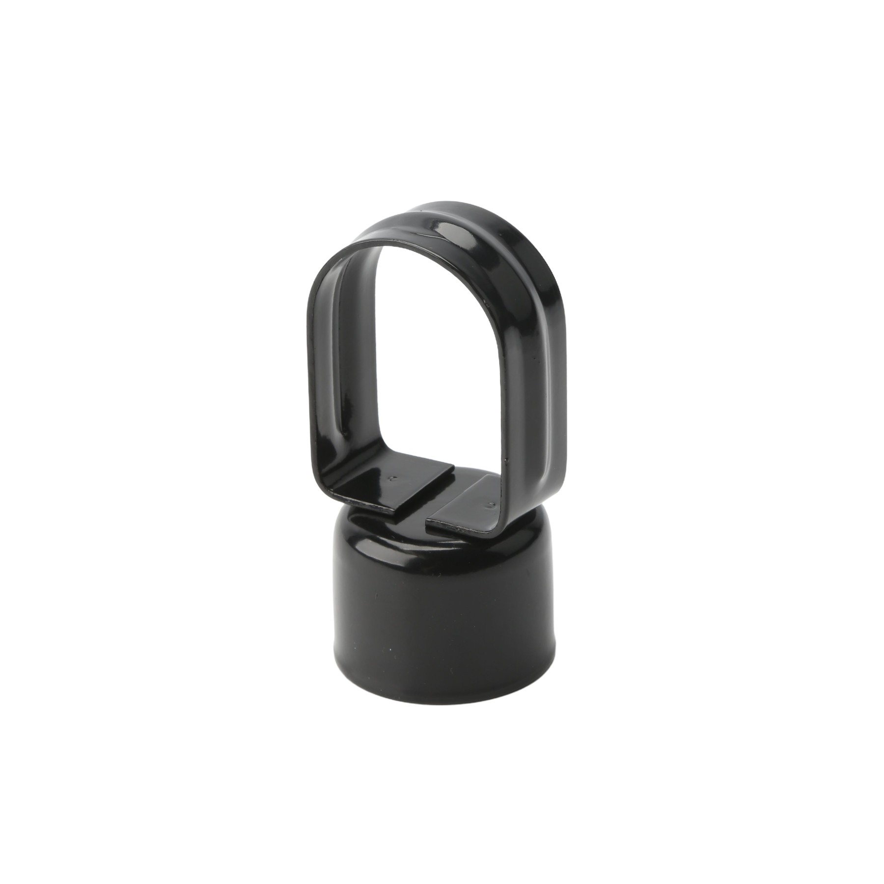 Chain Link 1 5/8" x 1 5/8" Black Top Rail Eye Top Loop Cap - Line Post ...