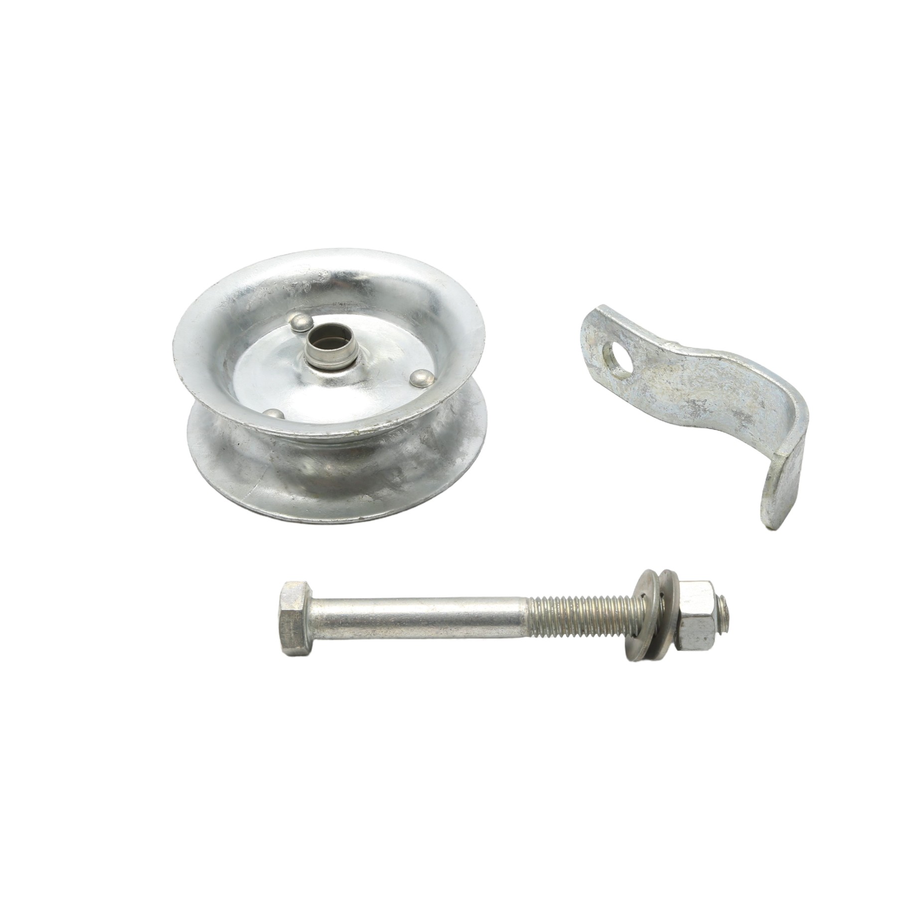 Chain Link 1 5/8" Gate Pipe Track Safety Roller w/ 5" Wheel (Galvanized ...