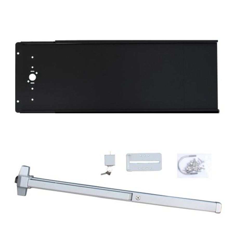 Chain Link Fence Gate DAC 42" Black Deluxe Panic Exit Bar Kit with ...