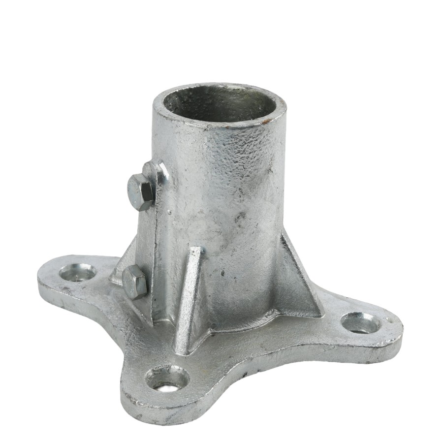 Chain Link 2" [1 7/8" OD] Surface Mount Floor Flange w/ 2 Set Screws ...