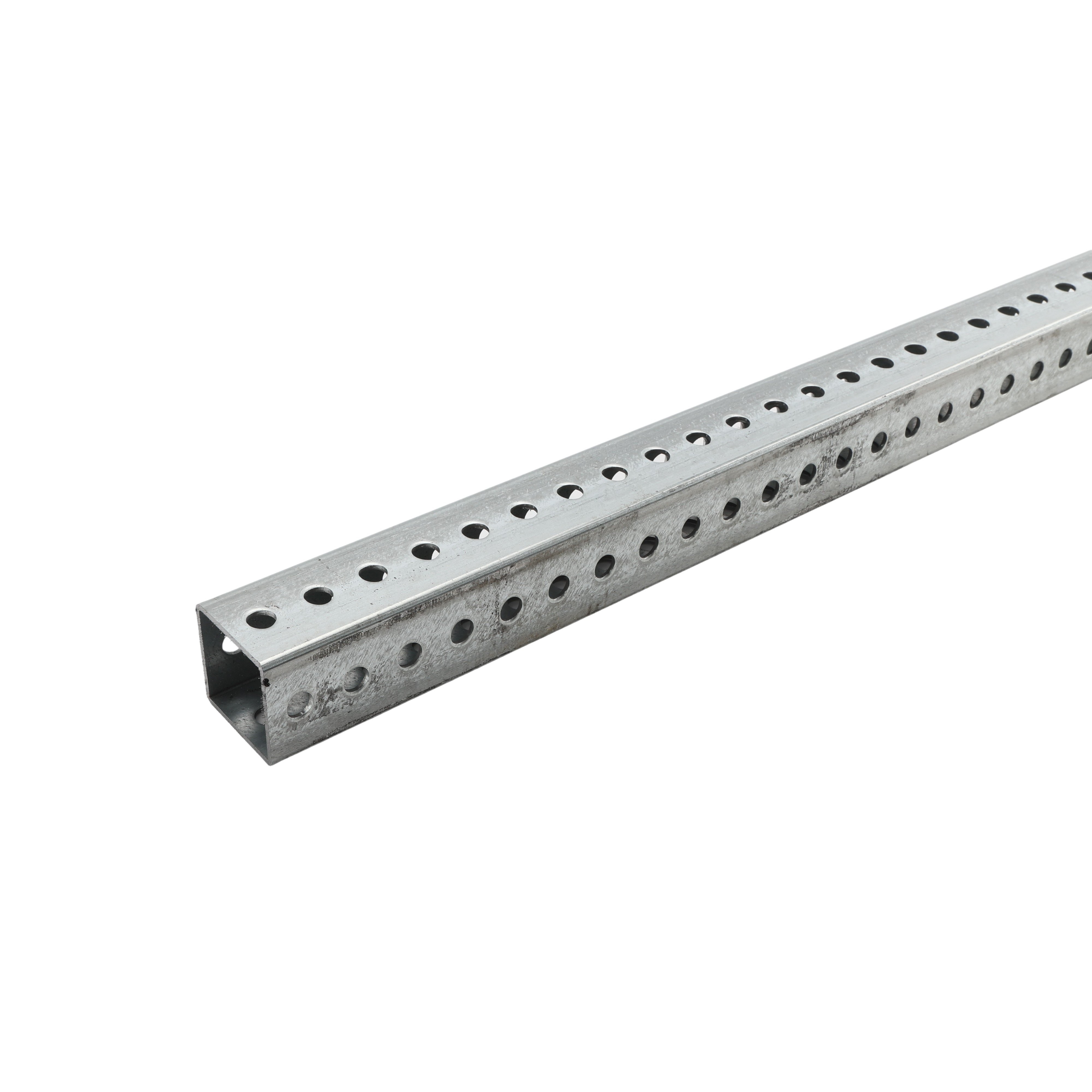 Telspar 2 x2" Square Sign Post with Holes 7' Long 12 Gauge (Pre-Galv ...