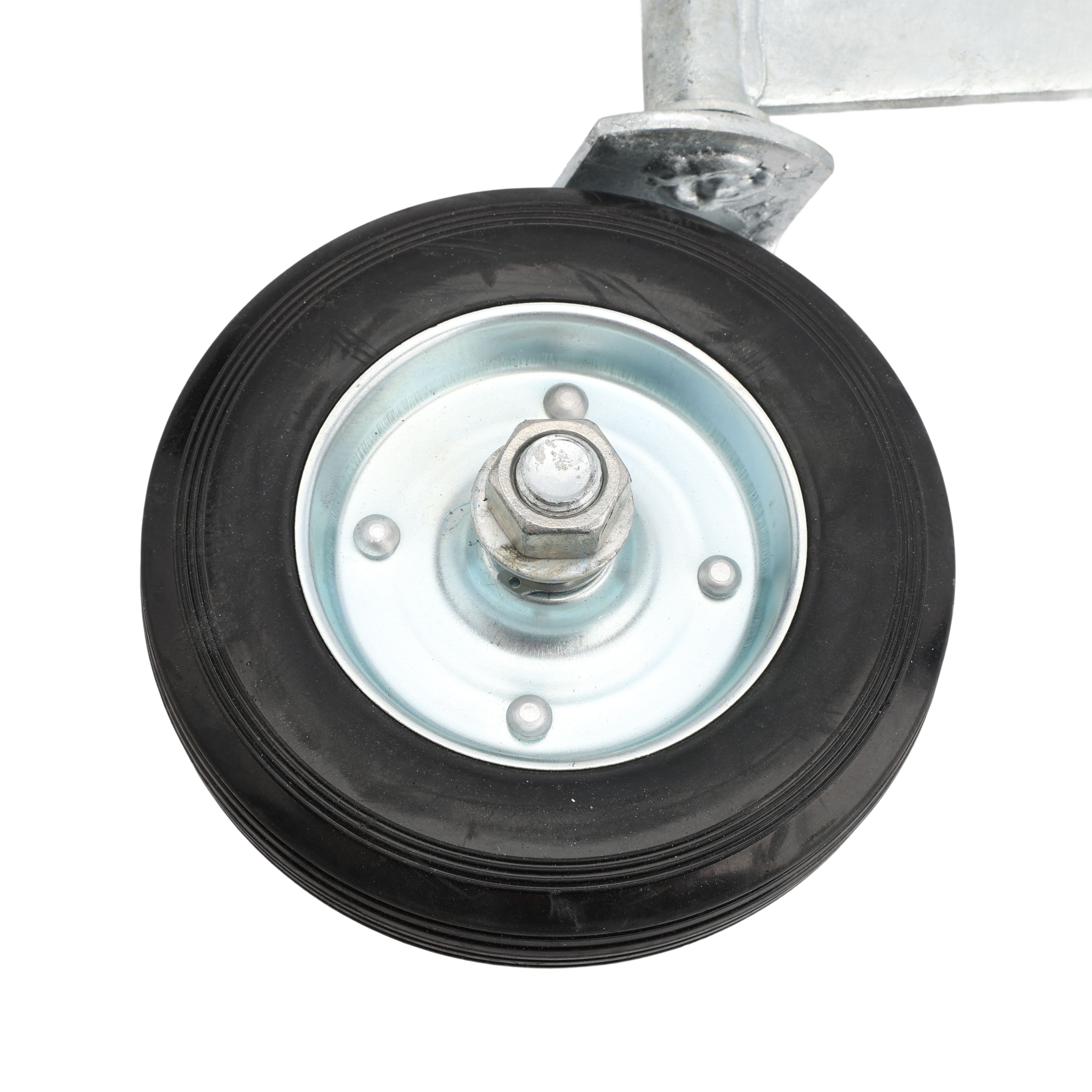 Chain Link Fence 360 Degree Swivel Swing Gate Wheel (6" Solid Rubber ...