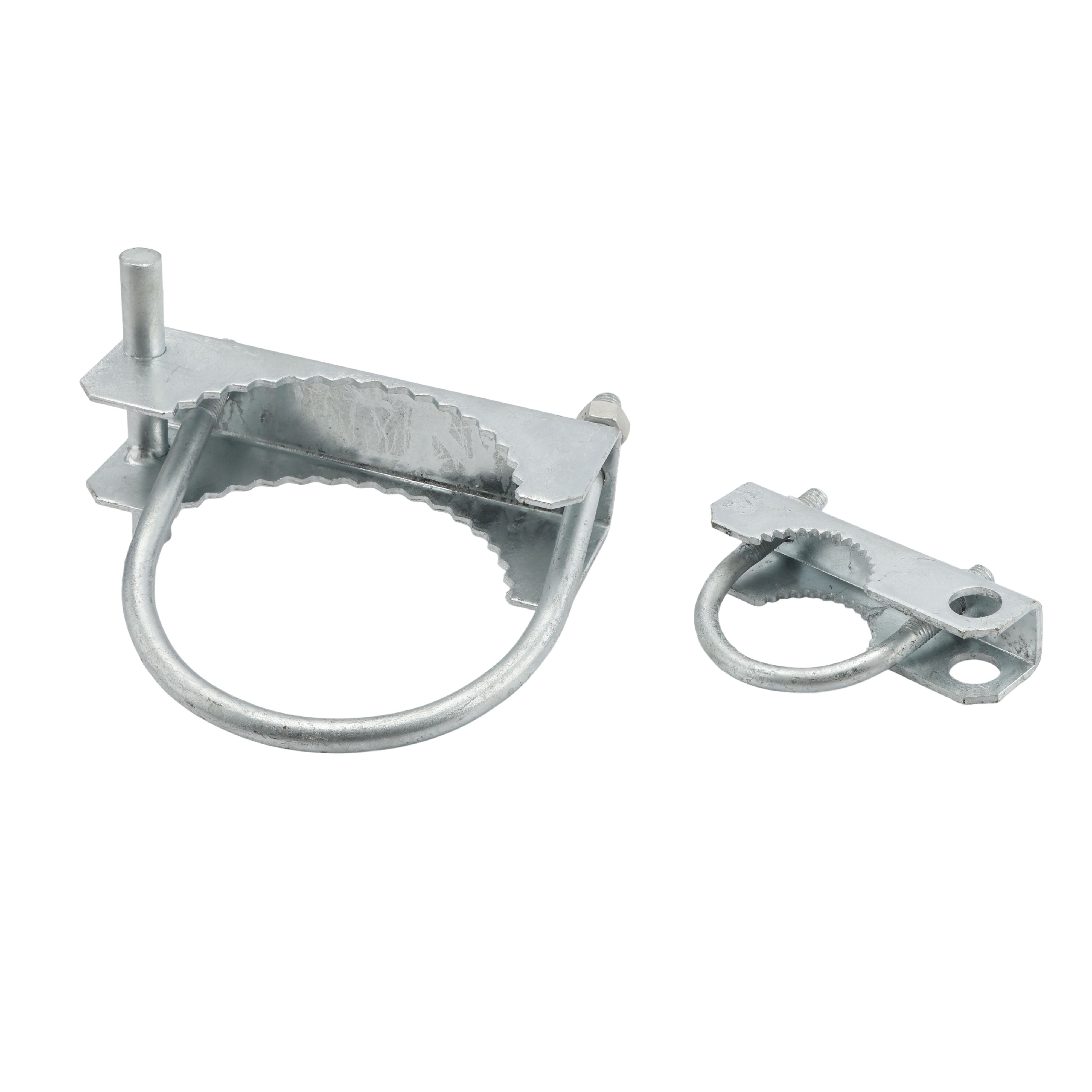 Chain Link 6 5/8" 180 Degree Offset Industrial Gate Hinge (2 1/2" Gate ...