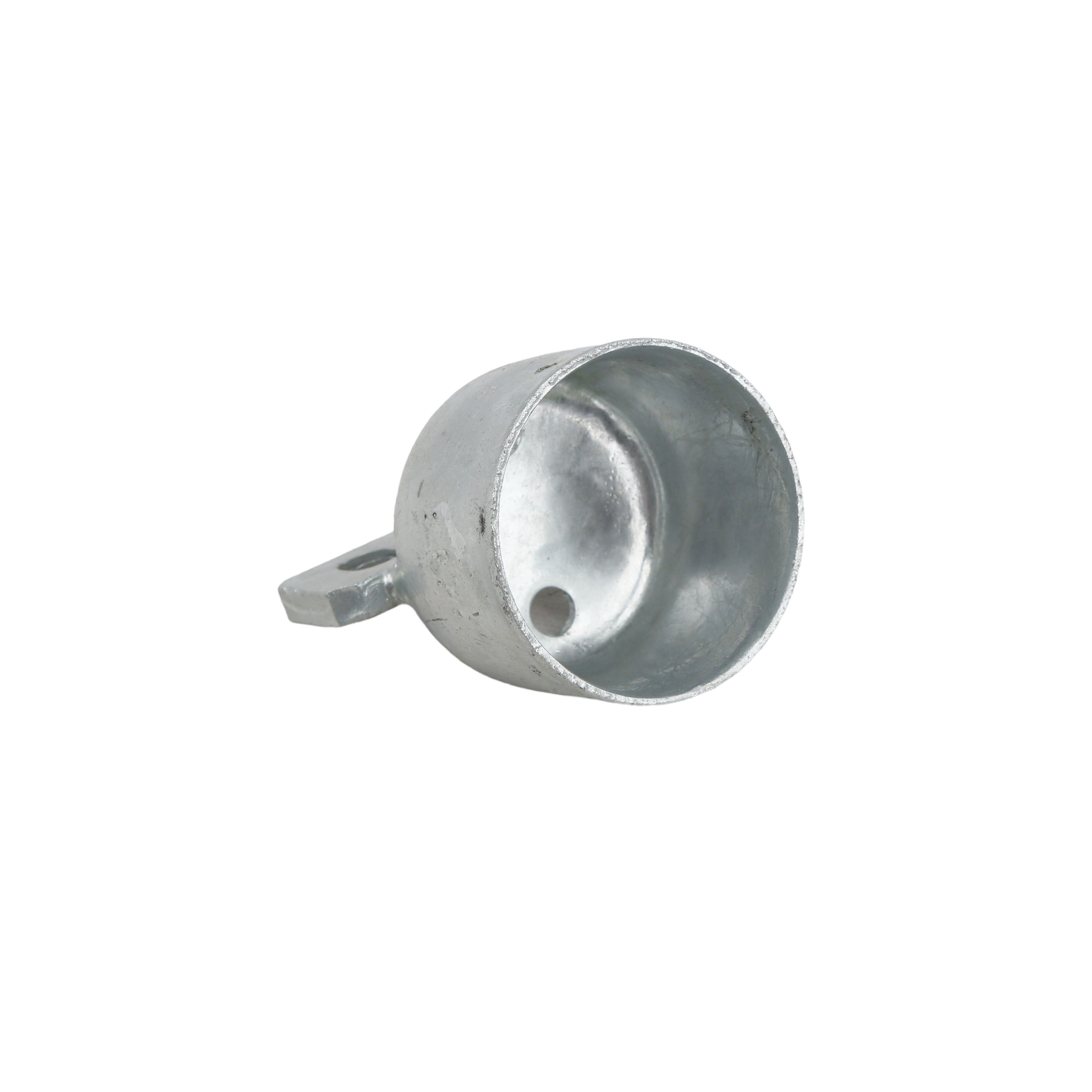 Chain Link 2 1/2" [2 3/8" OD] Brace Rail End Cup - End Rail (Pressed ...