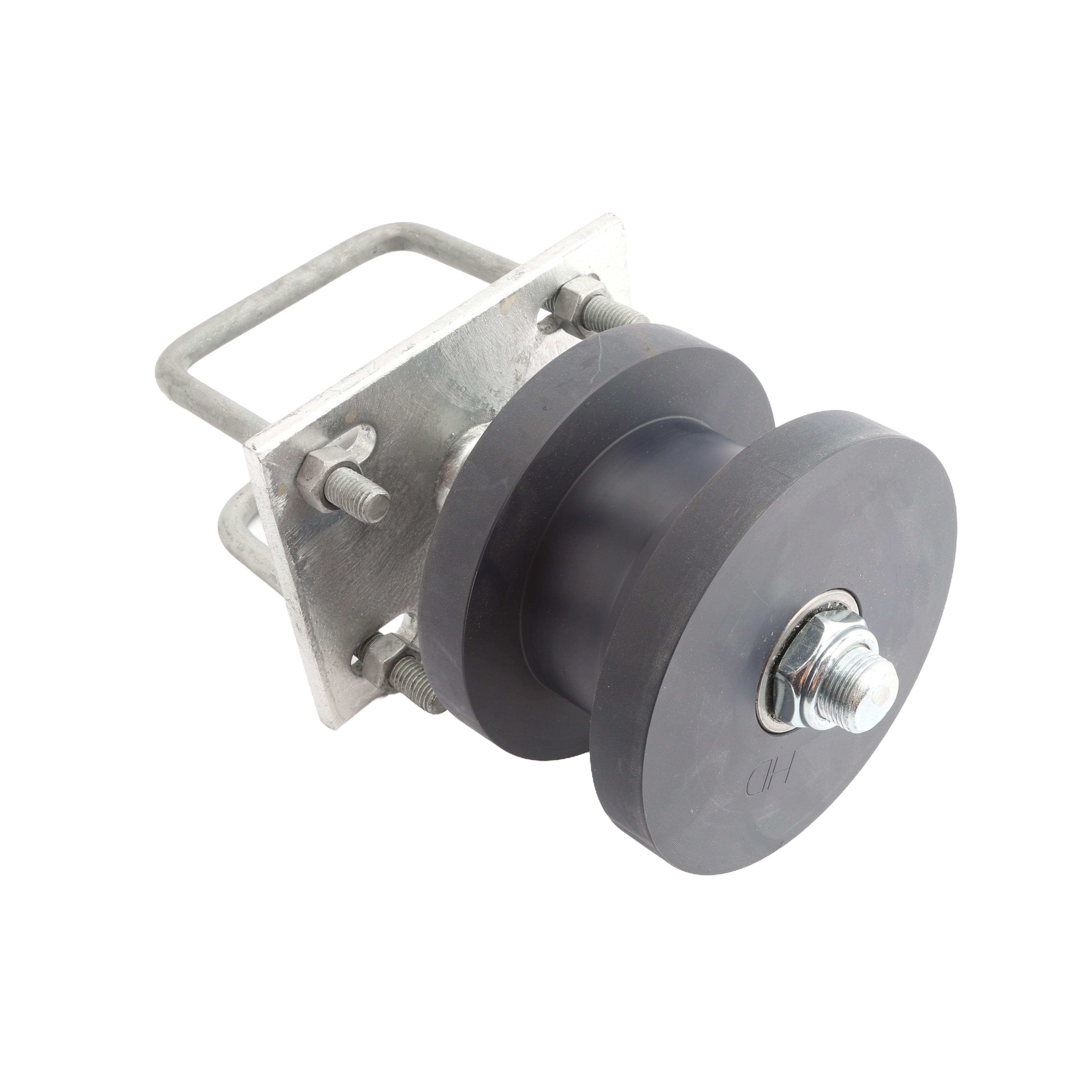 4" Square Post x 2" Square Gate Frame Nylon Cantilever Roller for Chain ...