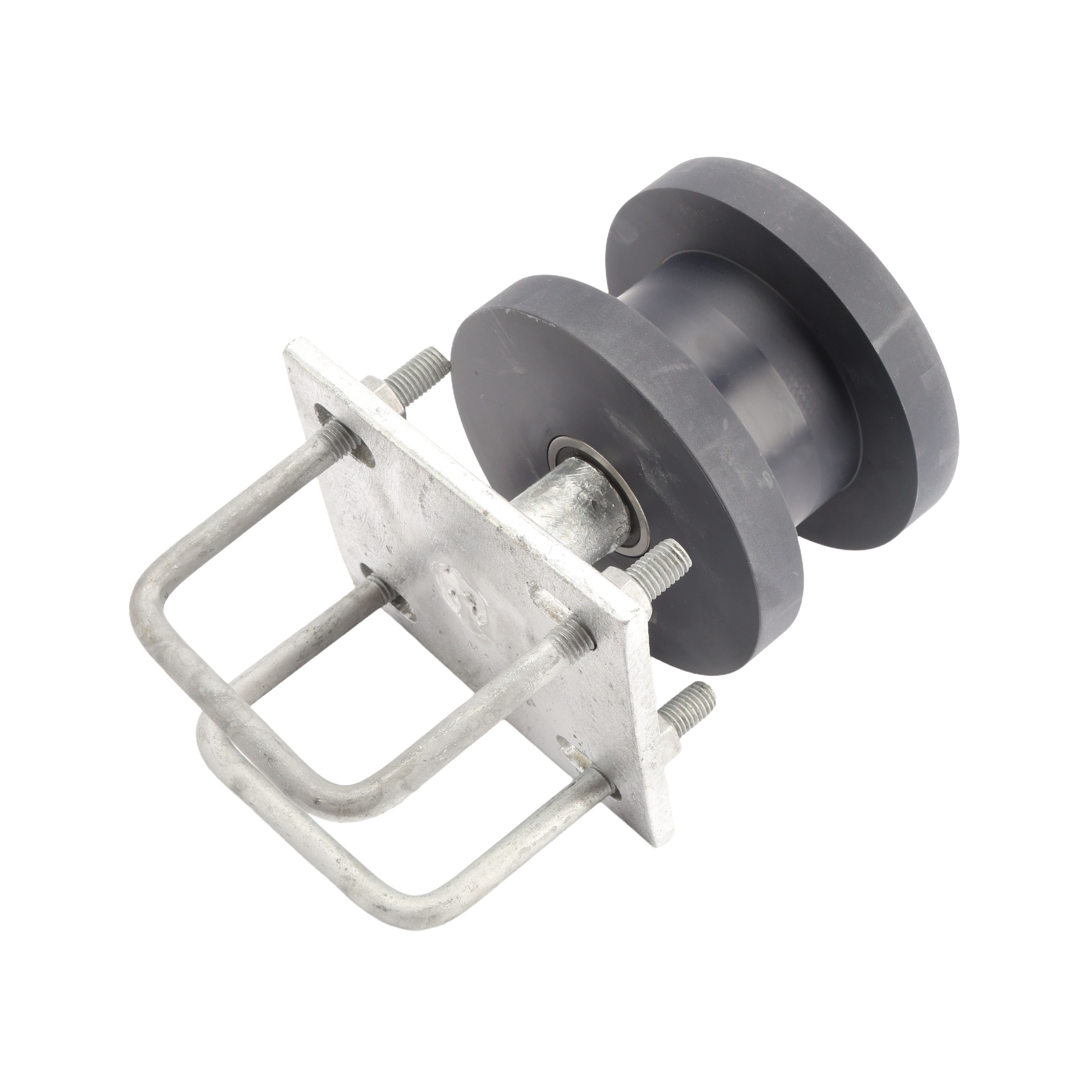 4" Square Post x 2" Square Gate Frame Nylon Cantilever Roller for Chain ...