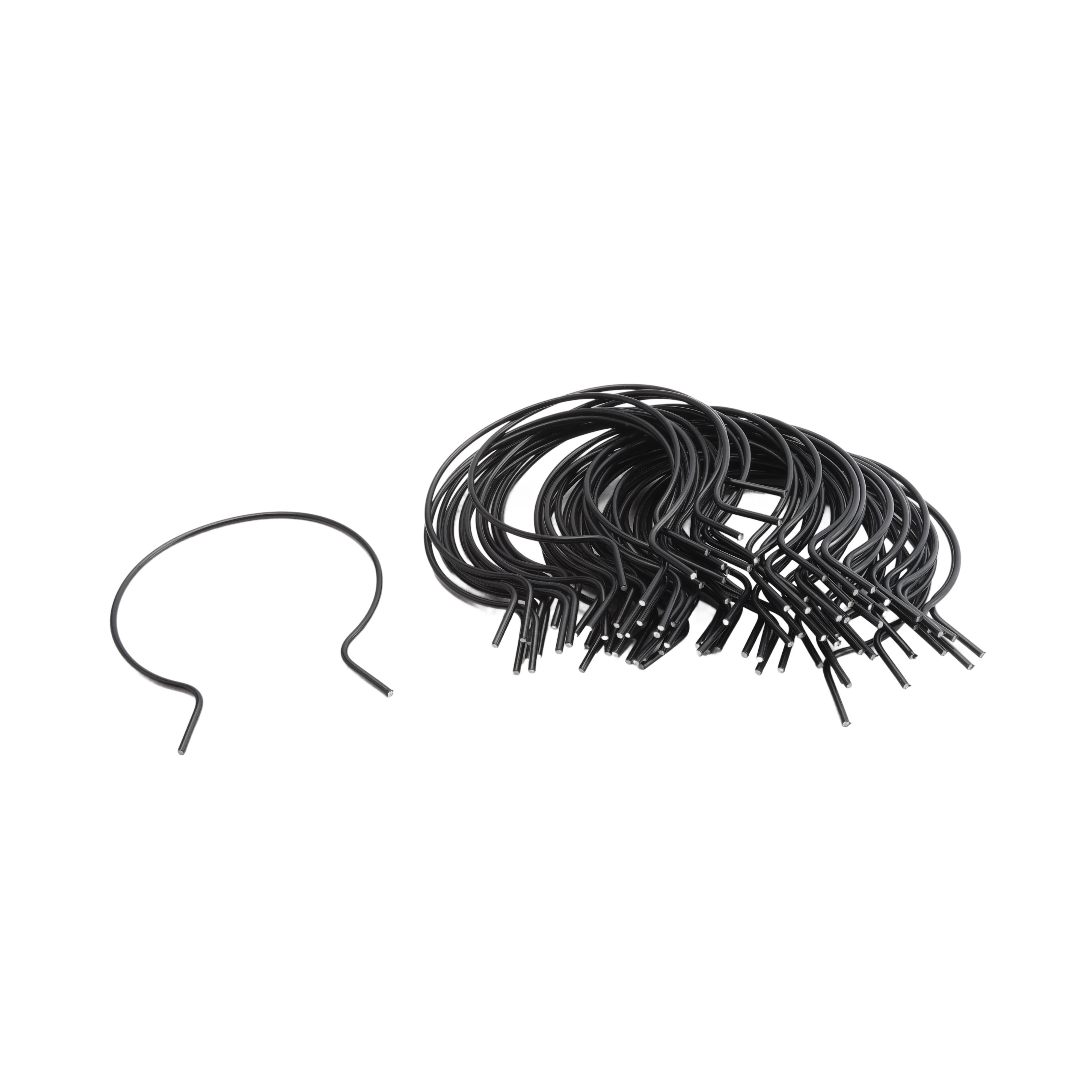 EZ Twist 4 1/2" OD 8 Gauge (9 Gauge Core) Preformed Steel Black Fence ...