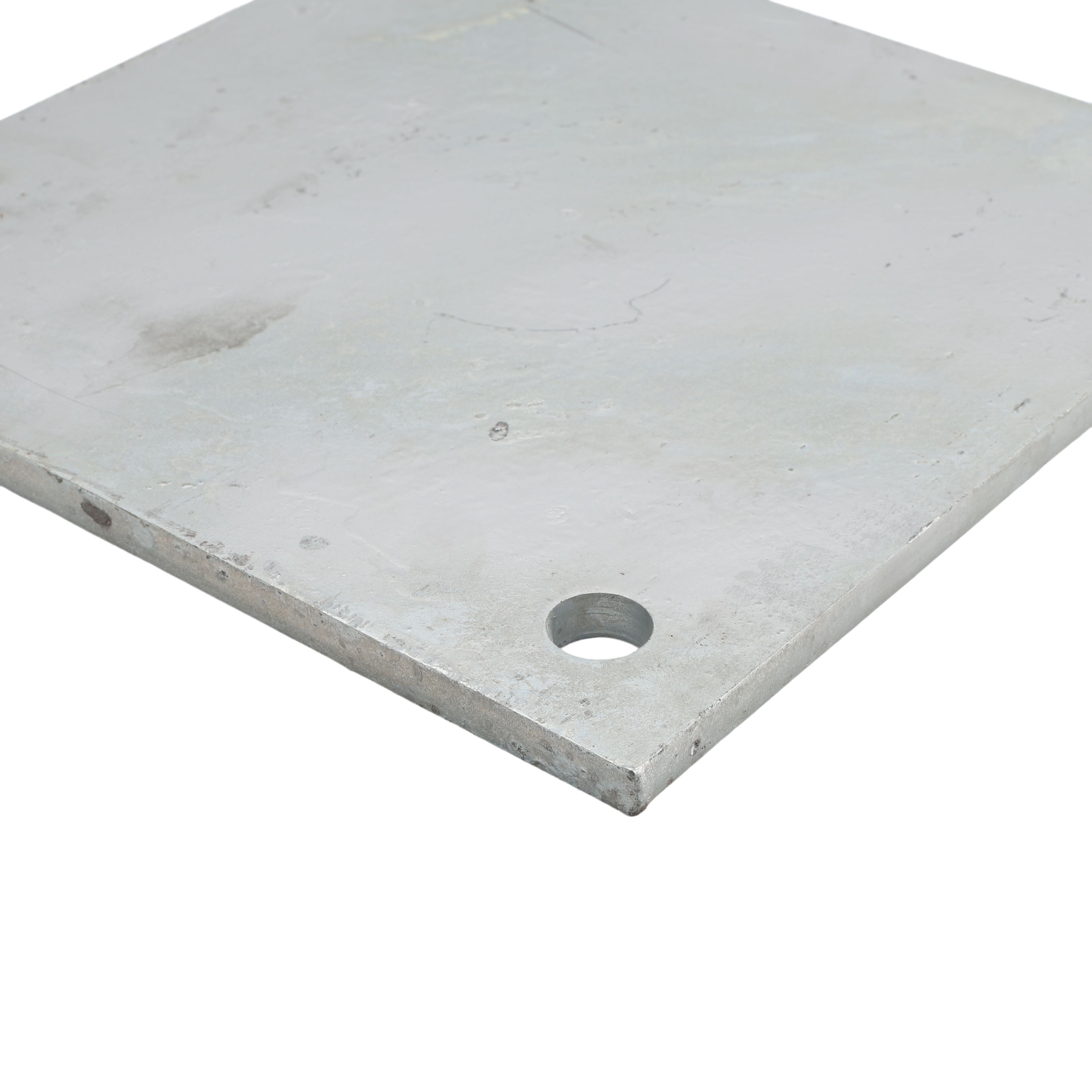 Chain Link 12" x 12" x (1/2" Thick) Weldable Surface Mount Floor Flange ...