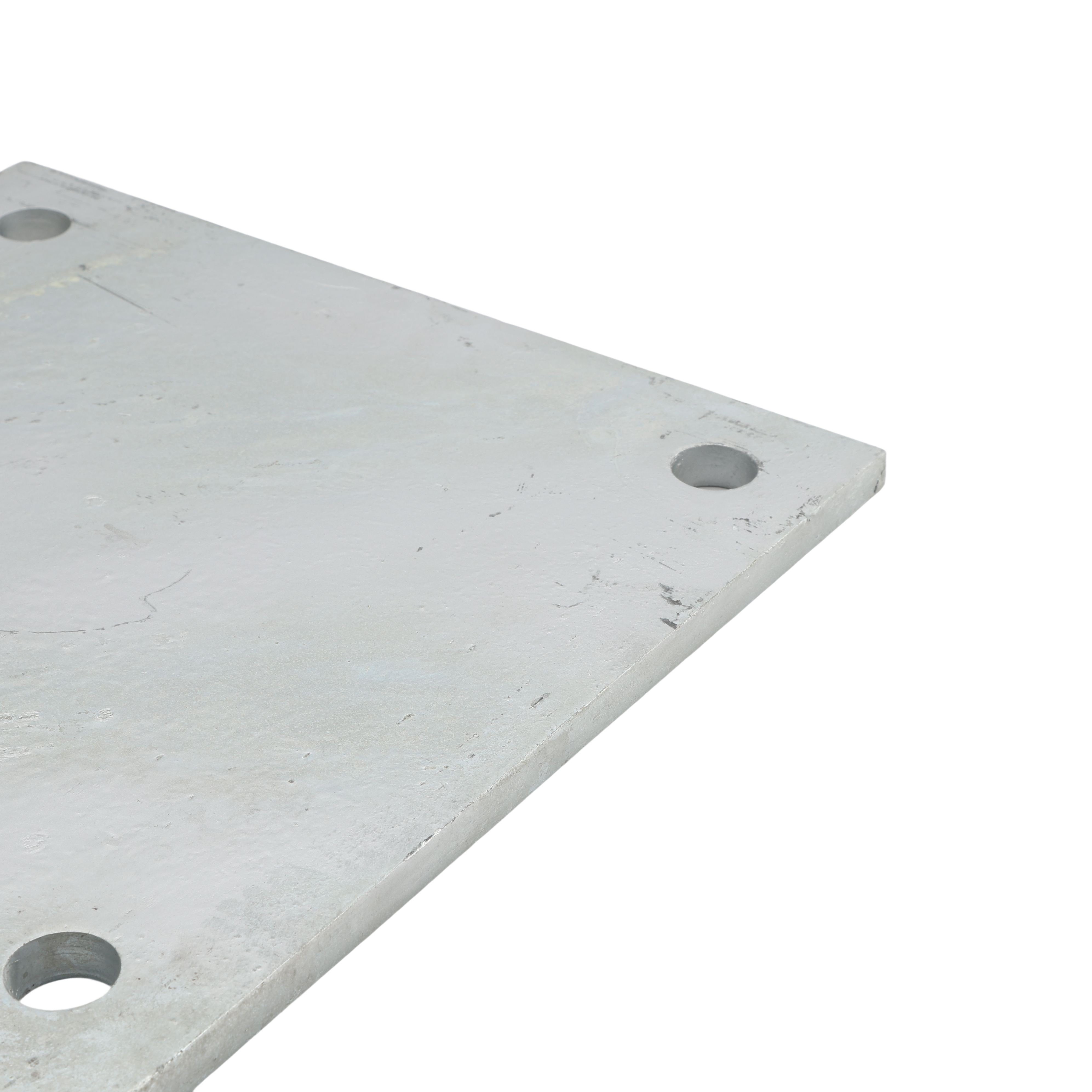 Chain Link 1/2" x 12" x 12" Weldable Surface Mount Floor Flange - Heavy ...