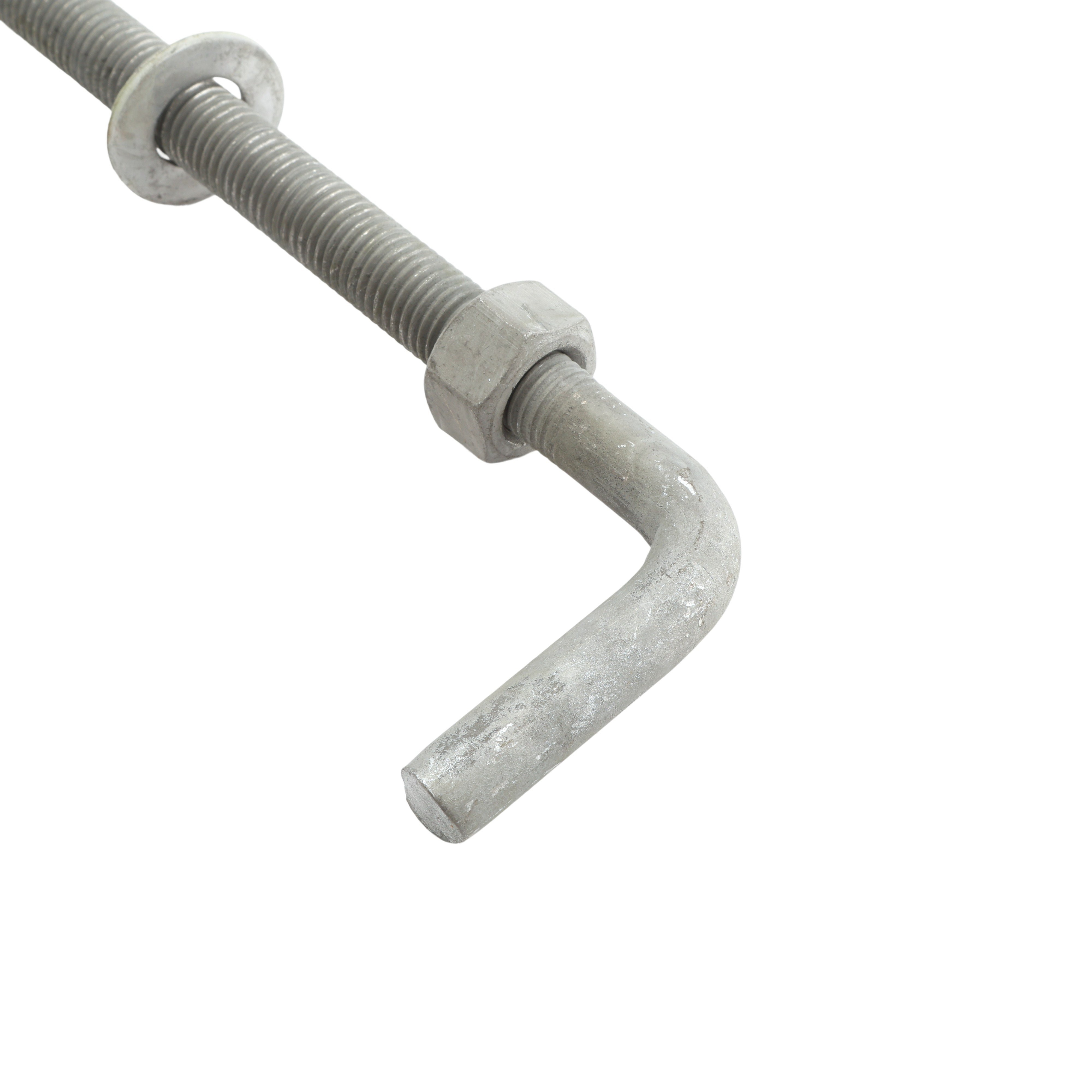 Chain Link 3/4" x 12" Male J-Bolt Gate Hinge w/ 2 Nuts (Galvanized ...