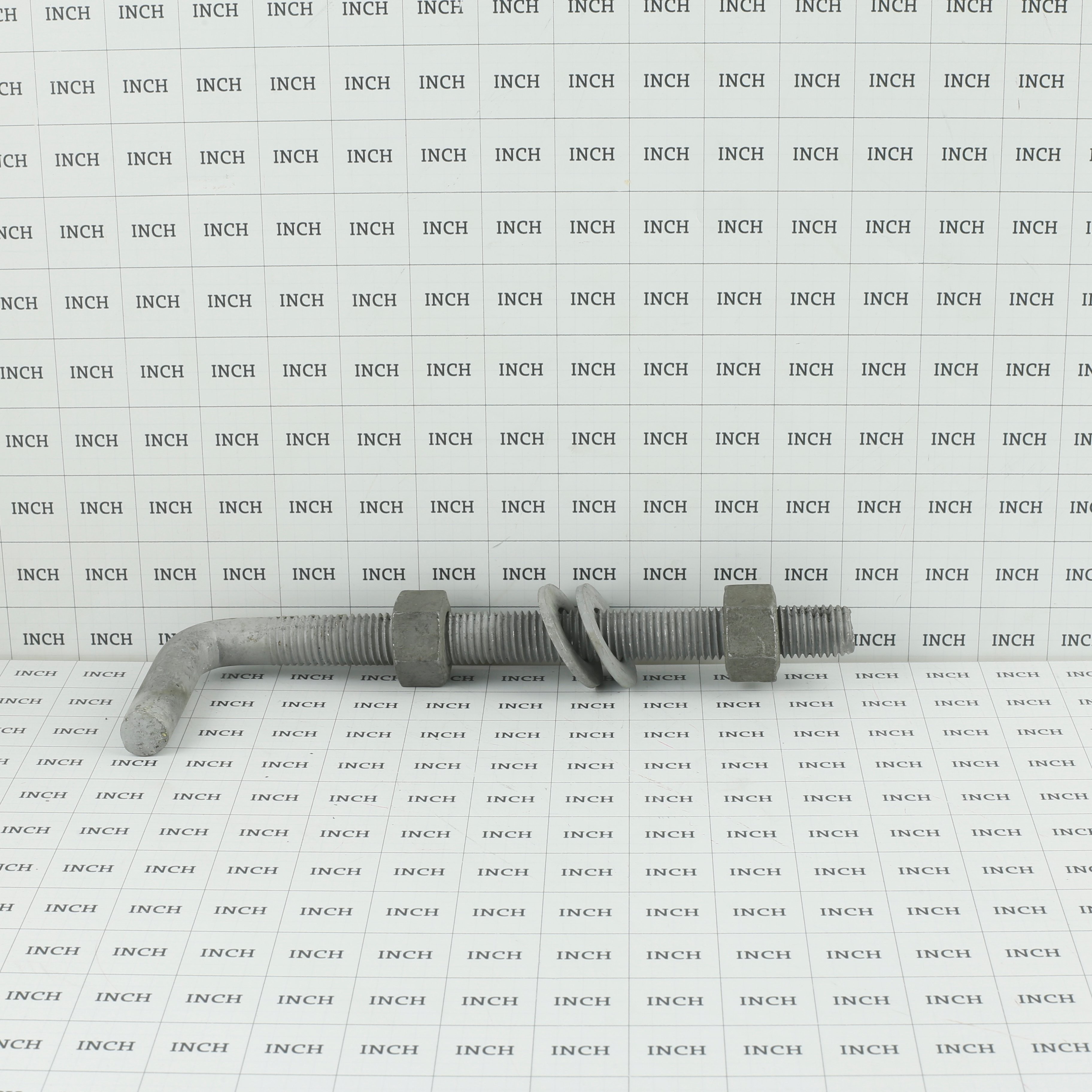 Chain Link 3/4" x 9" Male J-Bolt Gate Hinge w/ 2 Nuts & 2 Washers (Hot ...