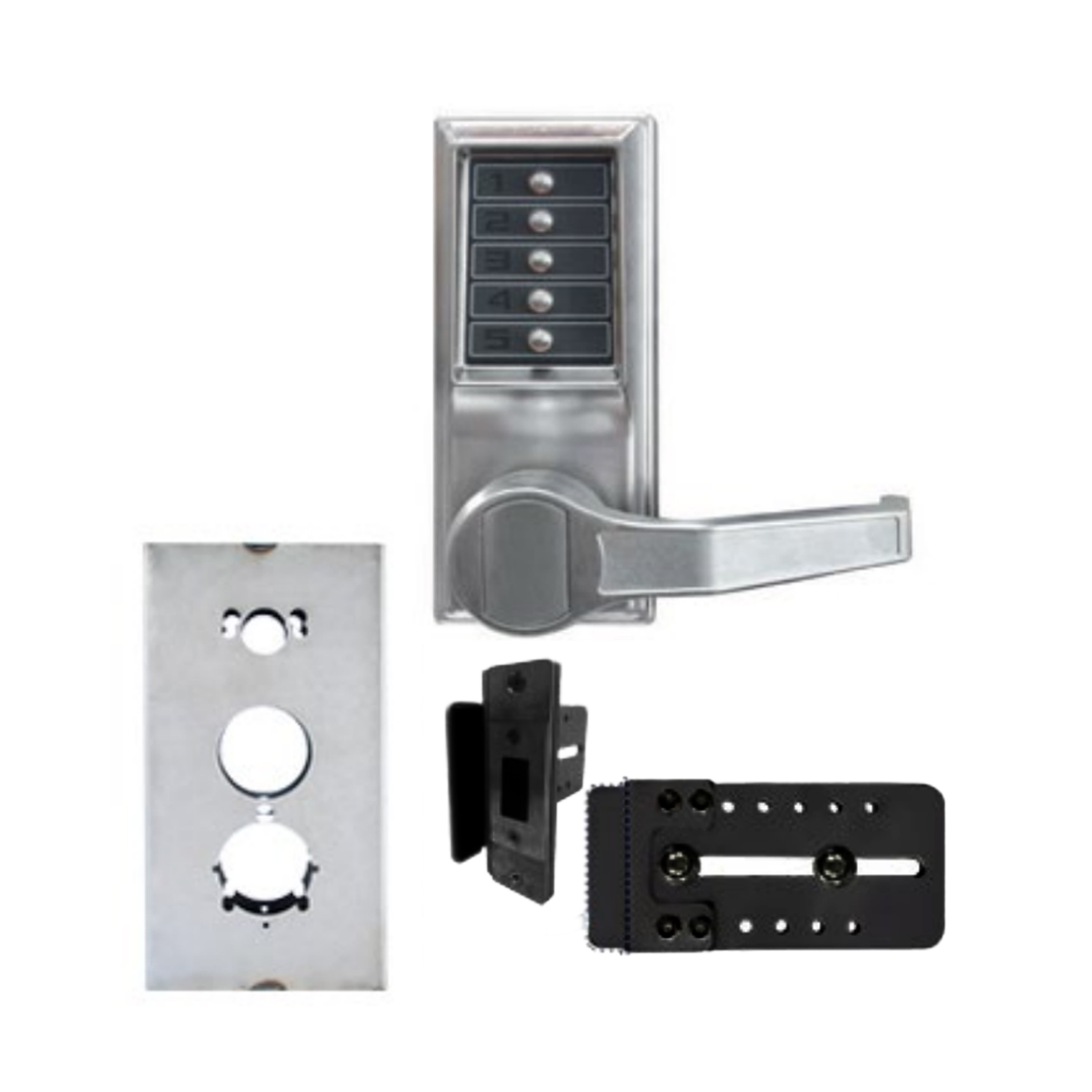 Chain Link DAC Combination Lock & Lever Handle Kit with Key Override ...
