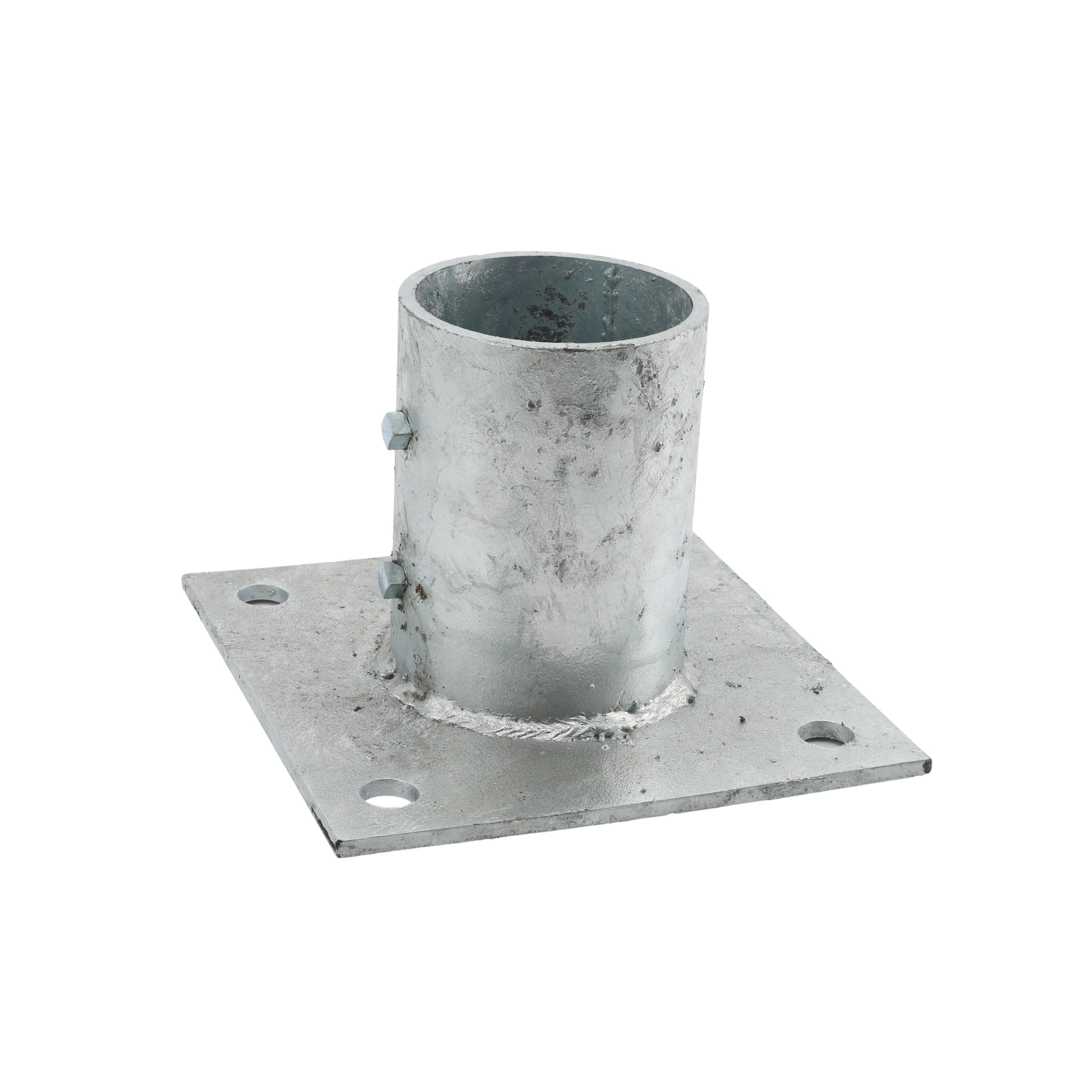 Chain Link Fence 3 1/2" (Fits 3 1/2" OD) Post Floor Flanges - Pressed ...
