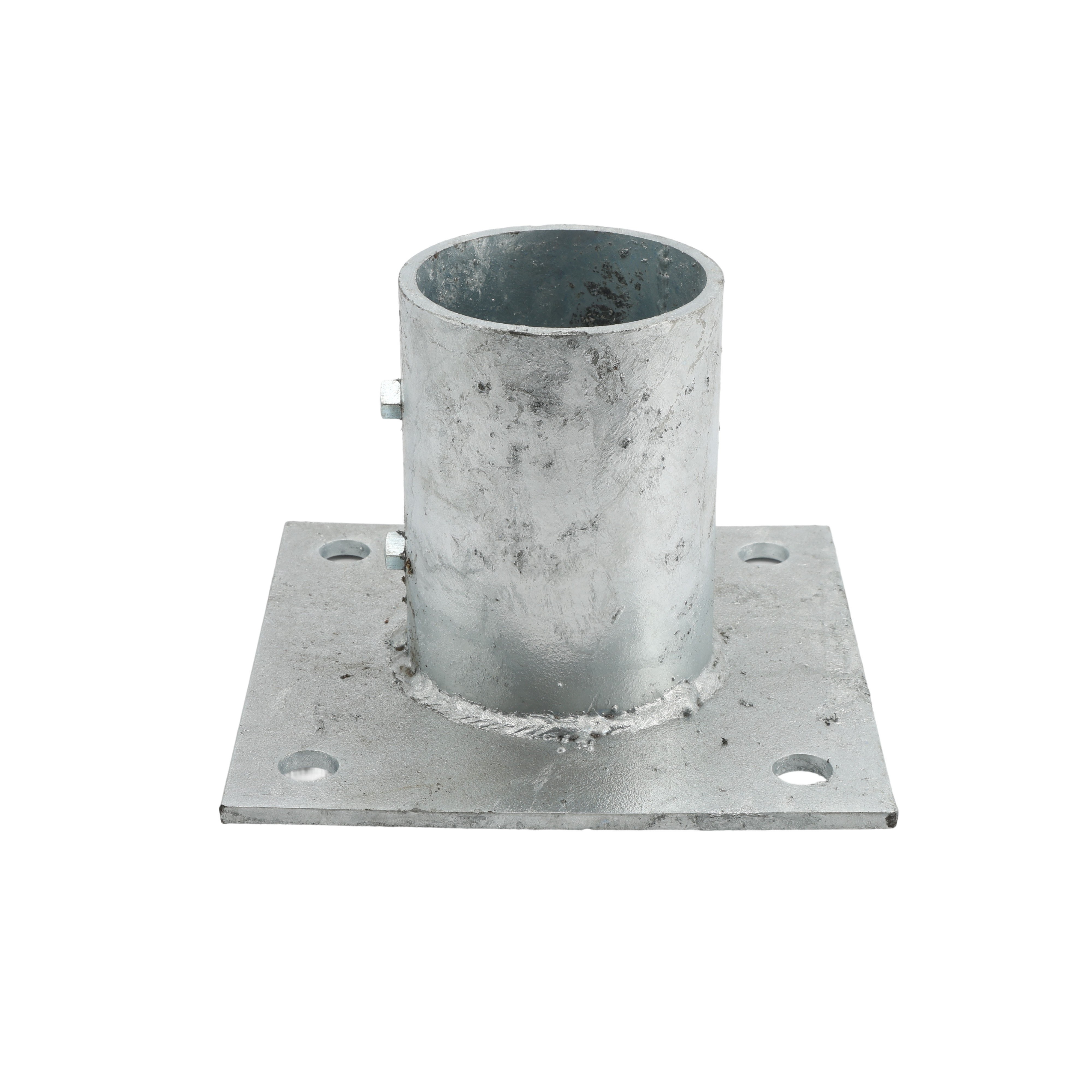 Chain Link Fence 3 1/2" (Fits 3 1/2" OD) Post Floor Flanges - Pressed ...