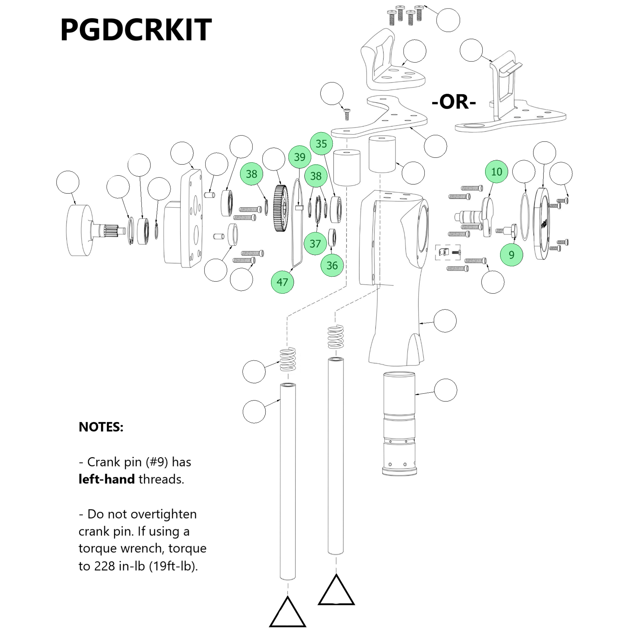Titan Post Drivers Crank Assembly, Contractor/X Series - PGDCRKIT ...