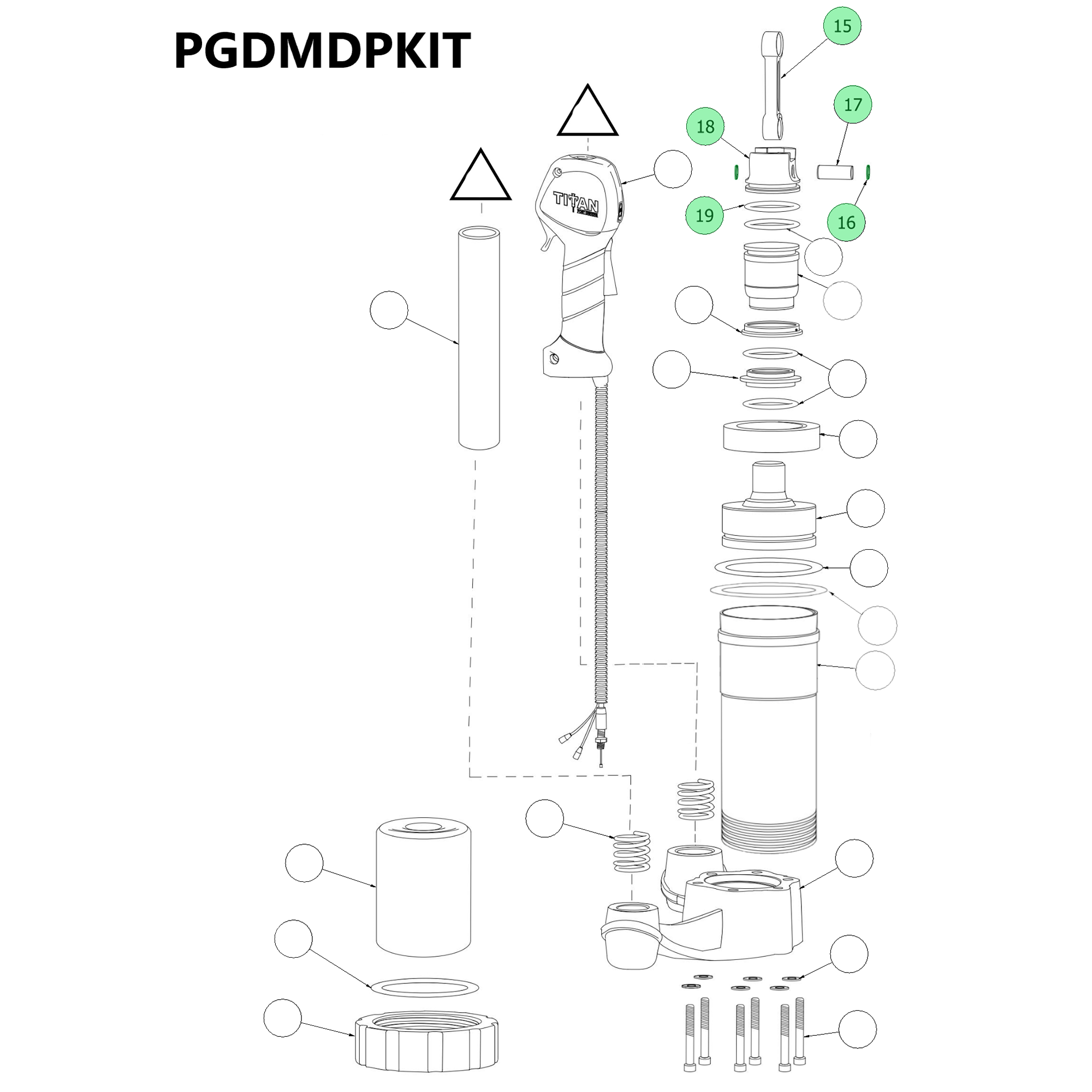 Titan Post Drivers Driver Piston Assembly, 3200/3200X - PGDMDPKIT ...