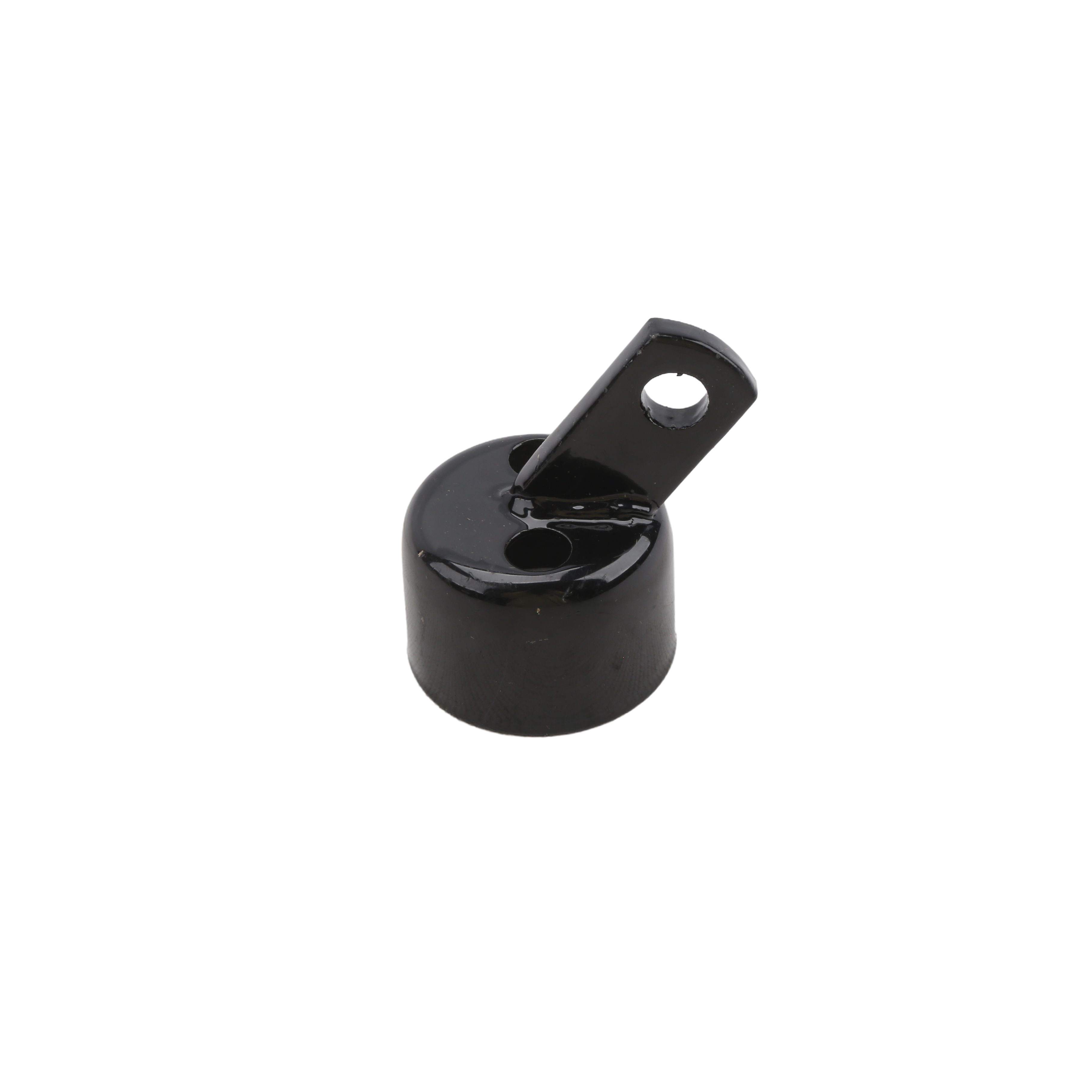 Chain Link 1 5/8" Black 2-Hole Combo Rail End Cup - End Rail (Pressed ...