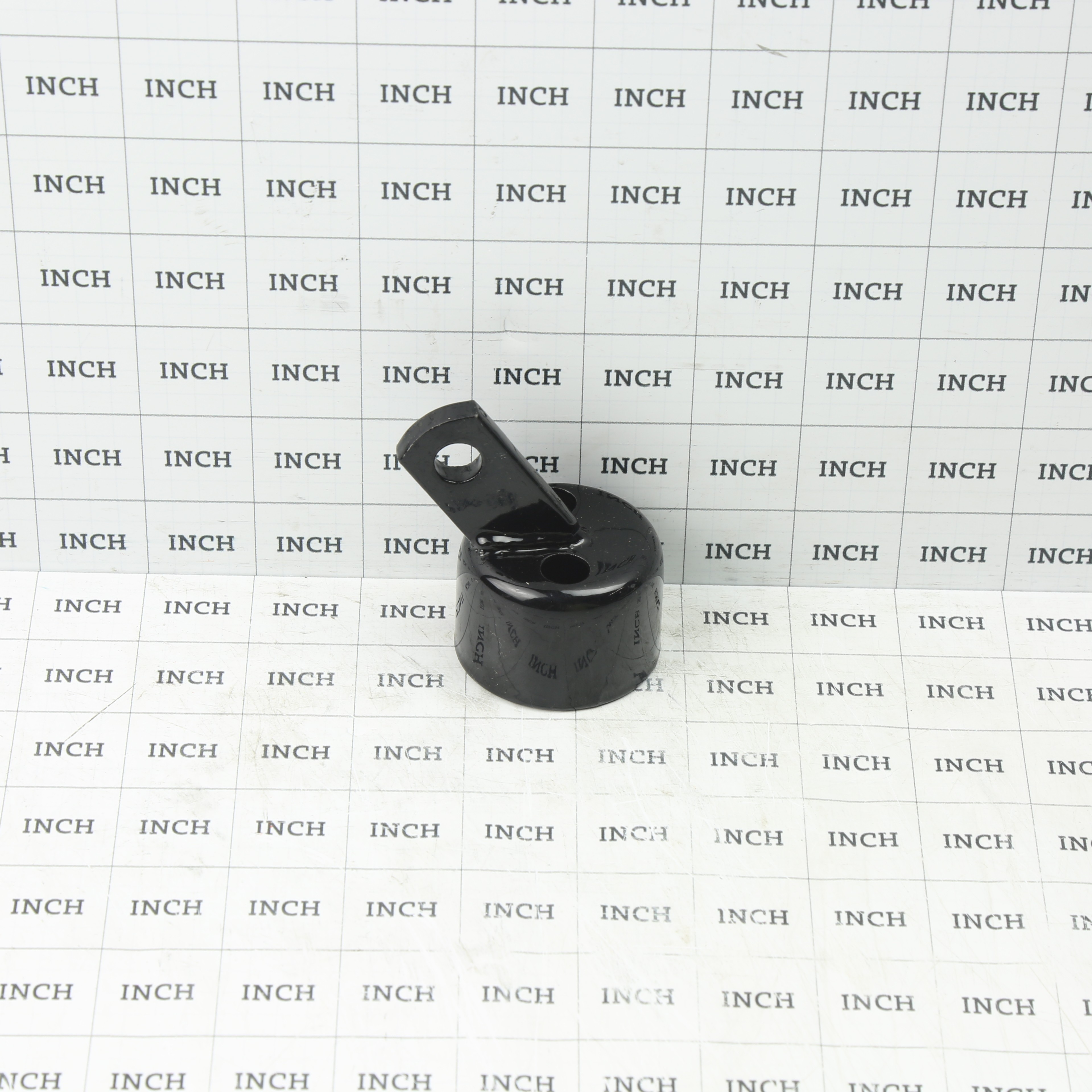 Chain Link 1 5/8" Black 2-Hole Combo Rail End Cup - End Rail (Pressed ...