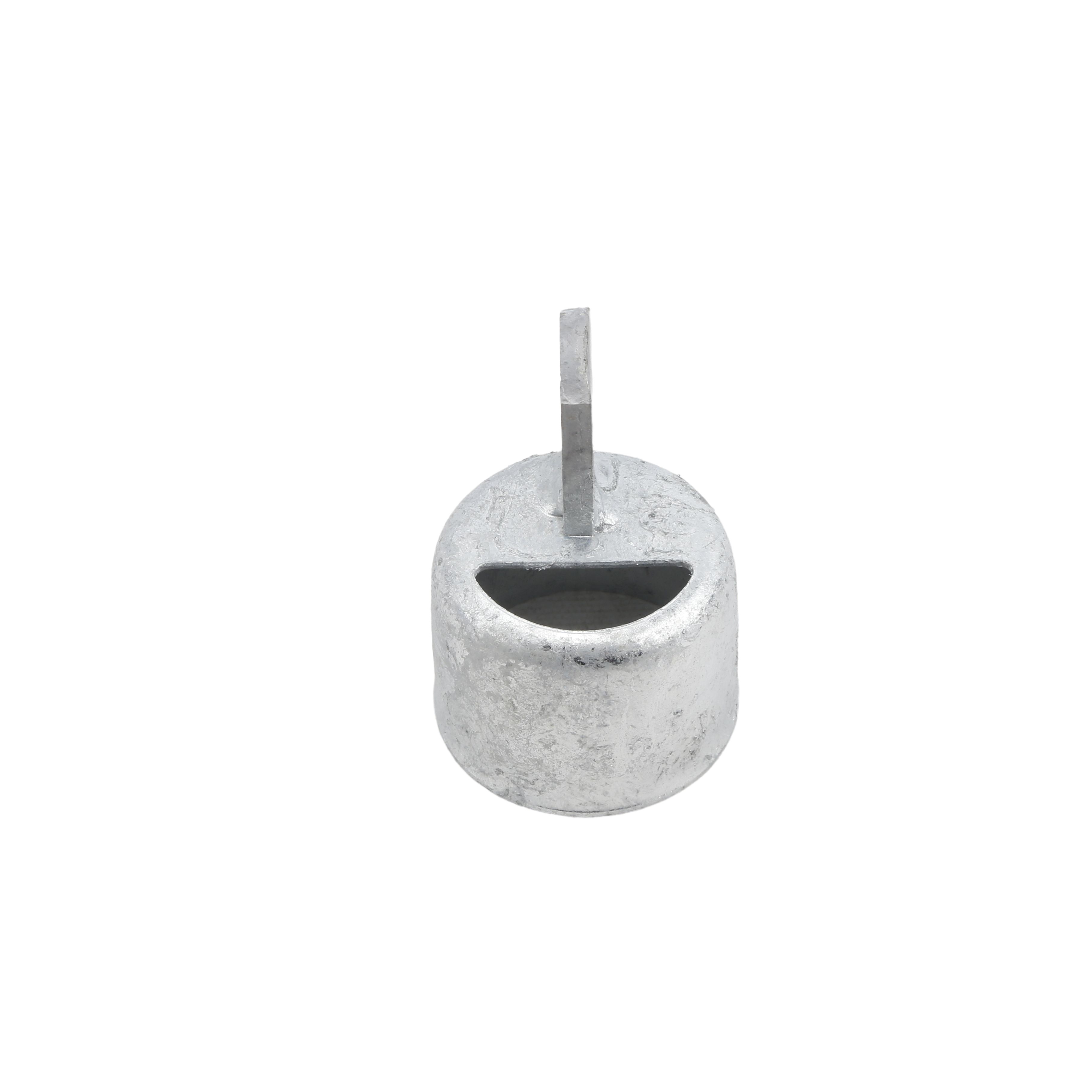 Chain Link 1 3/8" [1 3/8" OD] Half-Moon Combo Rail End Cup - End Rail ...