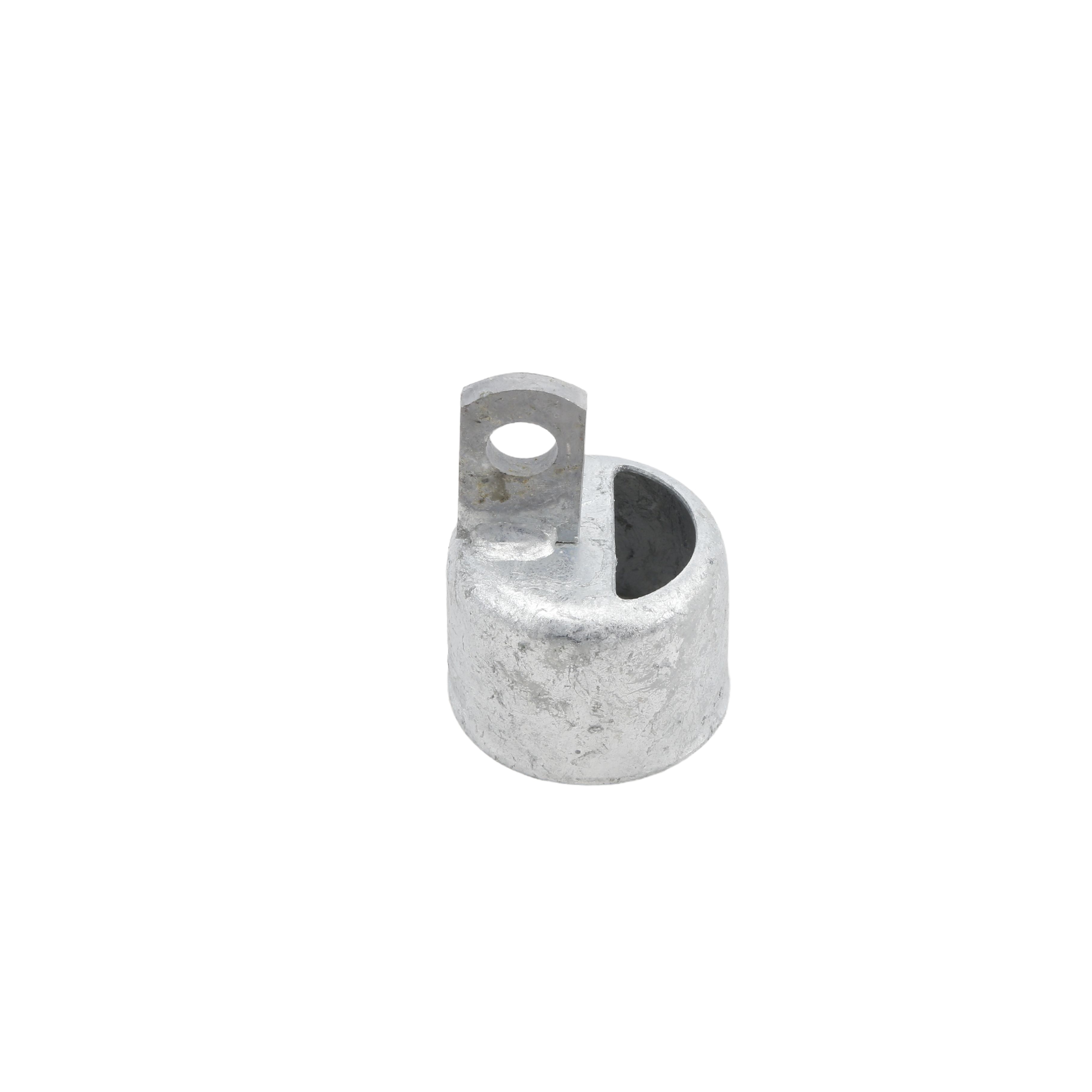 Chain Link 1 3/8" [1 3/8" OD] Half-Moon Combo Rail End Cup - End Rail ...