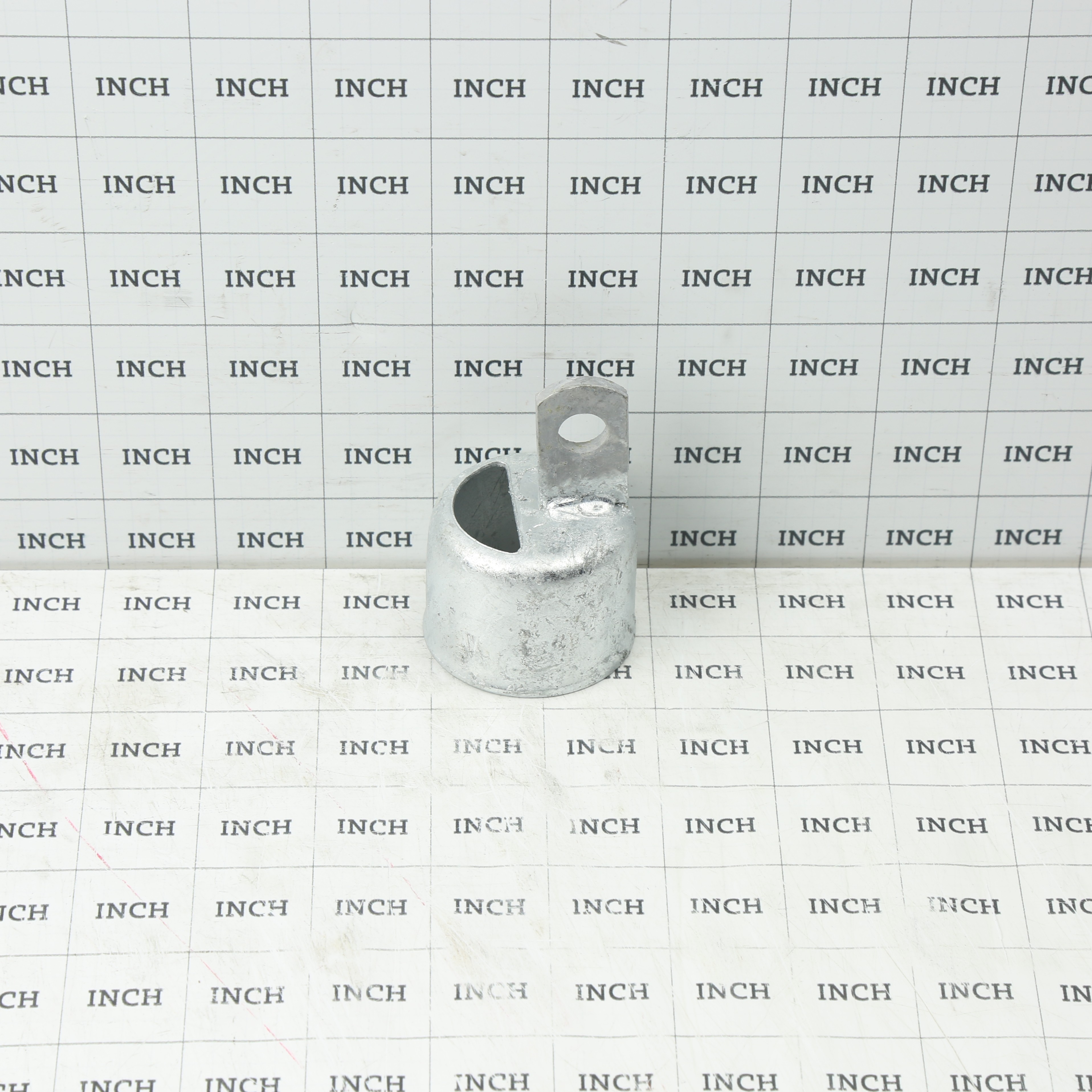 Chain Link 3" [2 7/8" OD] Half-Moon Rail End Cup - End Rail (Pressed ...