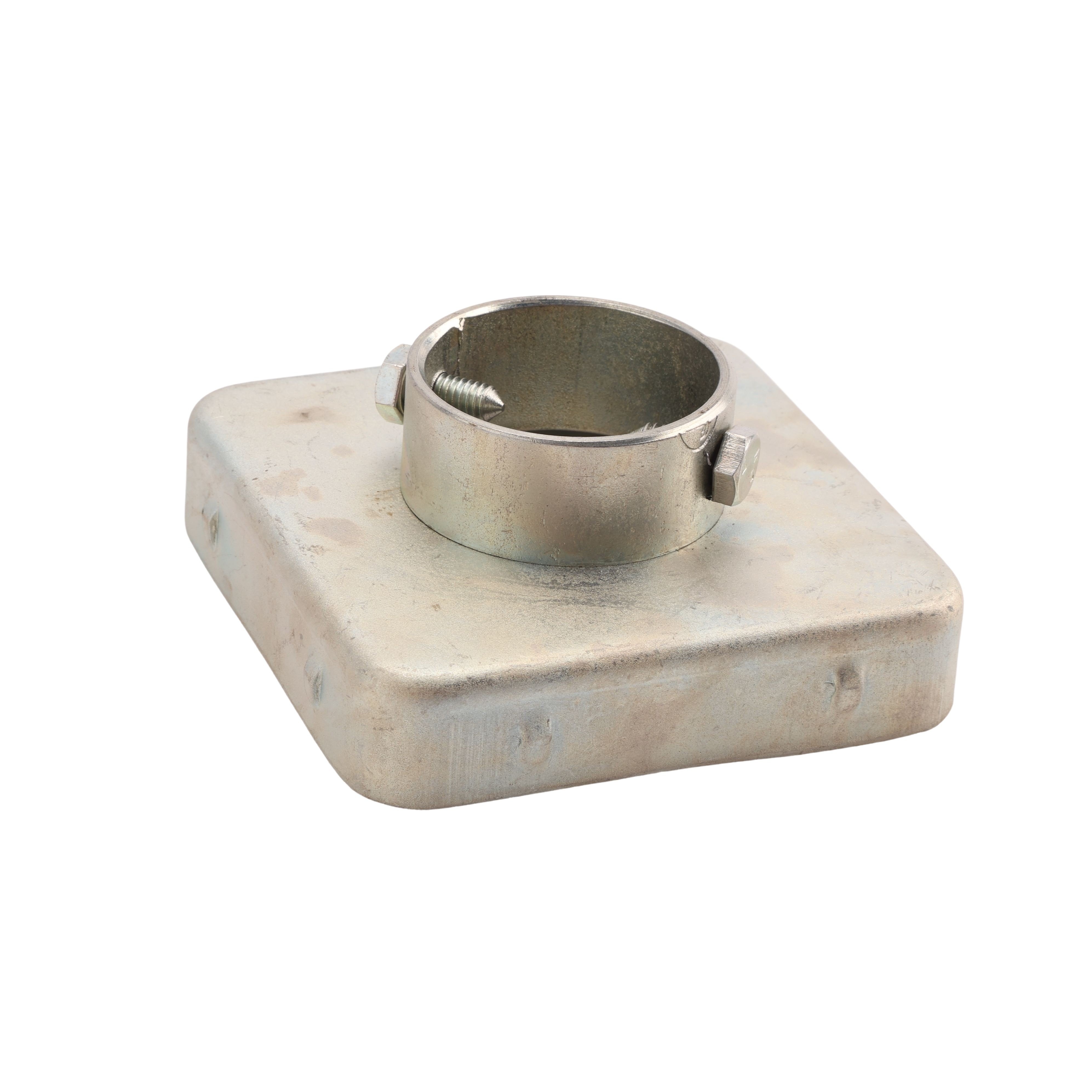 Vinyl Fence Steel No Dig Donuts for 5" x 5" Vinyl Posts and 2" (1 7/8 ...