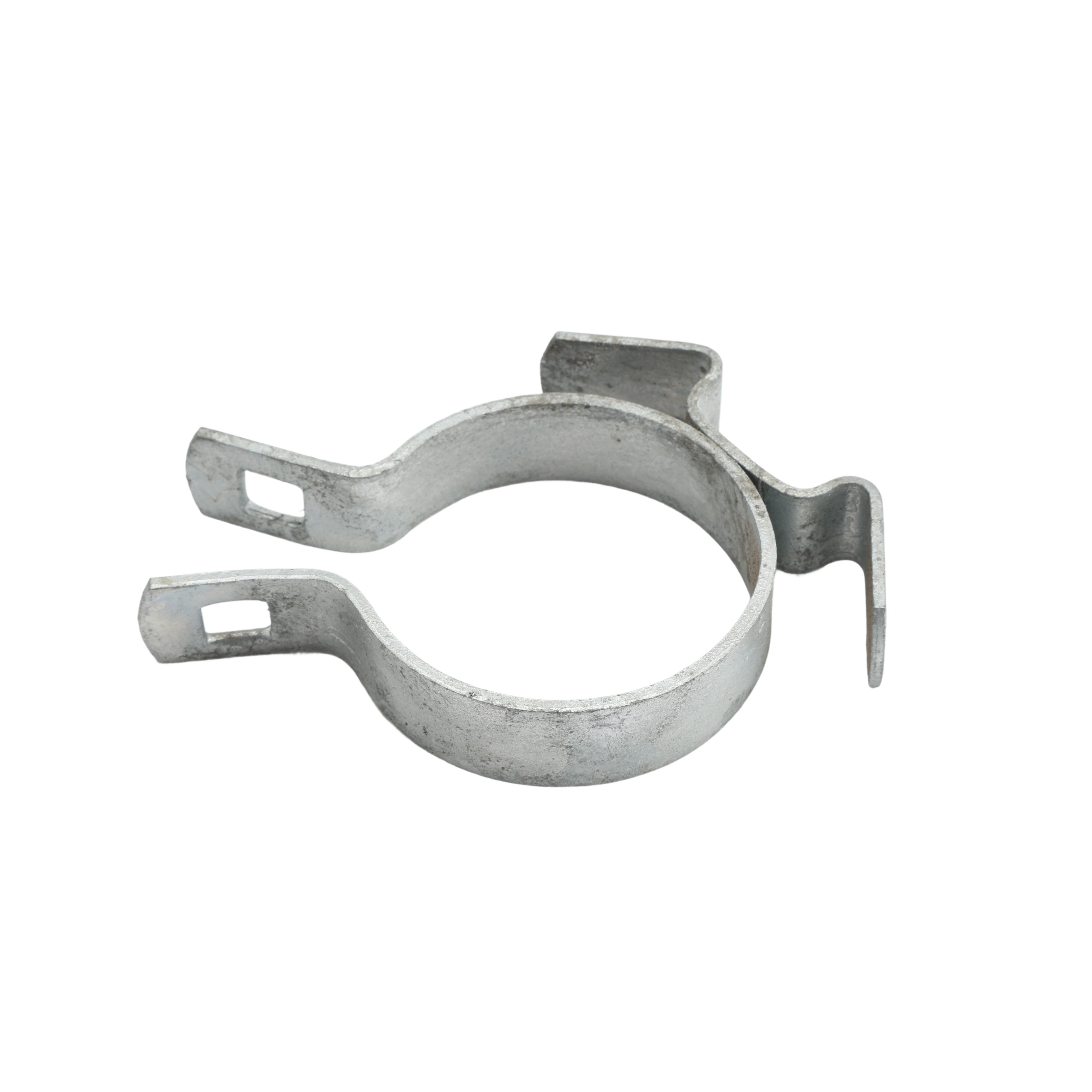 Chain Link 2 1/2" [2 3/8" OD] Clamp-On Post Keeper Bracket Spring Gate ...