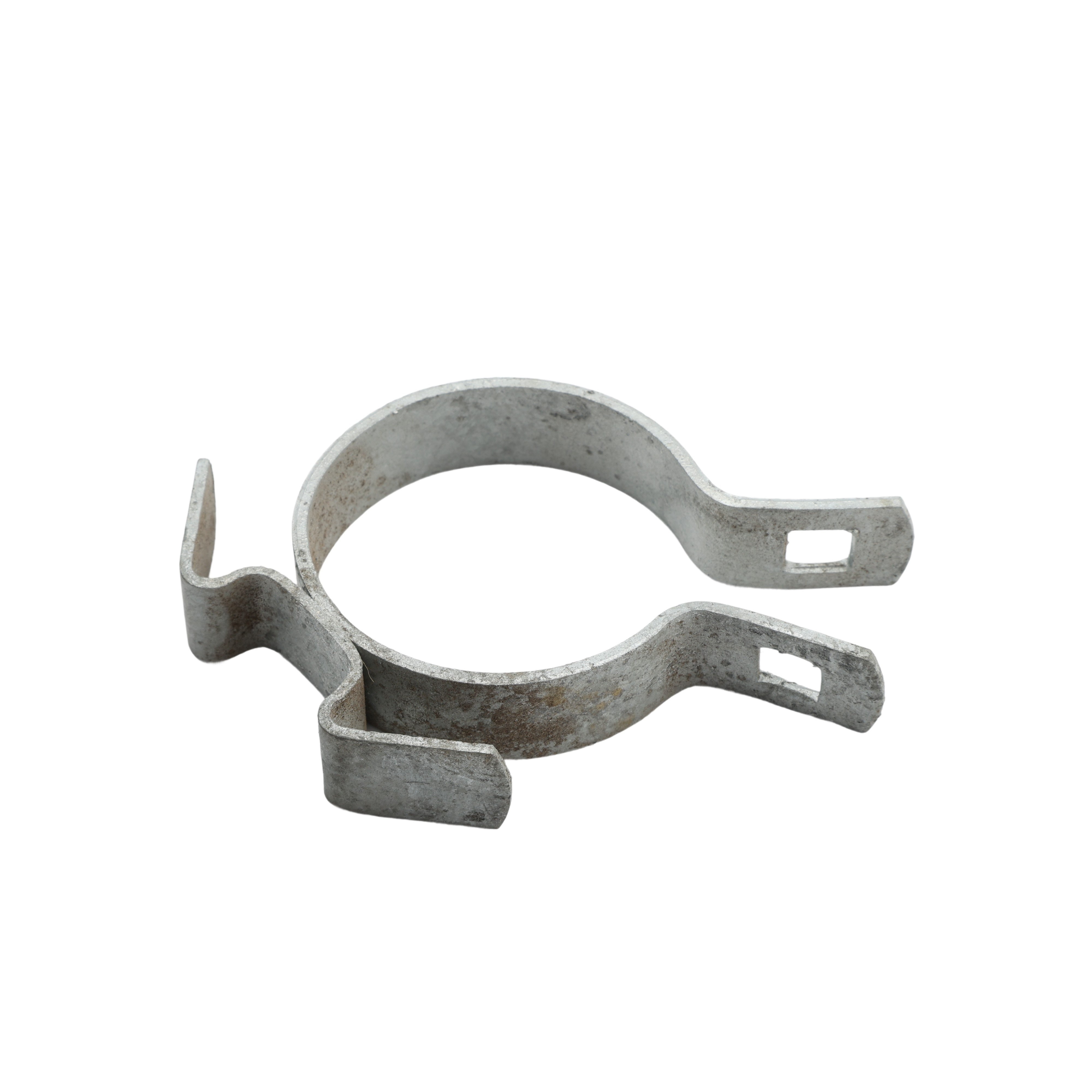 Chain Link 2 1/2" [2 3/8" OD] Clamp-On Post Keeper Bracket Spring Gate ...
