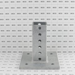 2" x 2" Square Sign Post Floor Anchor Flange Sign Post Mounting Base ...