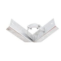 Chain Link 2 1/2" [2 3/8" OD] x 6" Wooden Fence to Post Corner Adapter ...