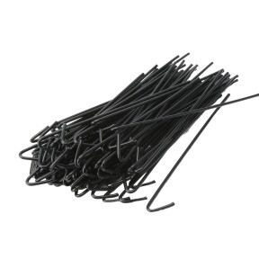 Chain Link 6 1/2" Long Black Fence Ties [100 Quantity] for 2" [1 7/8 ...