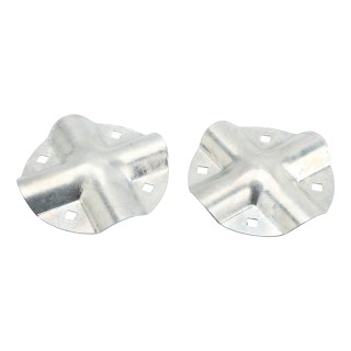 4 Way Connector Bracket Bolt on Bracket for 1 5/8" x 1 5/8" Round Post ...