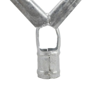 Chain Link 2" [1 7/8" OD] x 1 5/8" 6-Strand 45 Degree Barb Wire Arm - V ...