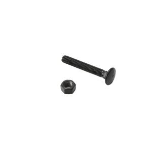 Chain Link 3/8" x 2 1/2" Carriage Bolt & Nut (HDG & Powder Coated Black ...