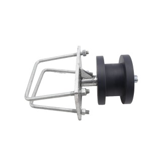 6" Square Post x 2" Square Gate Frame Nylon Cantilever Roller for Chain ...